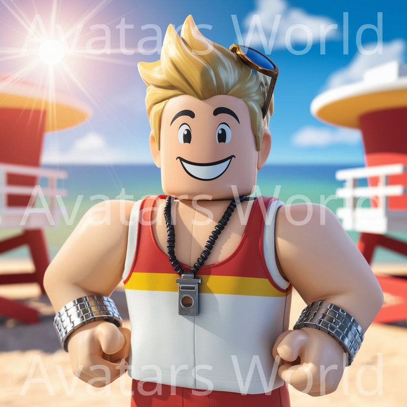 4 sweet Beach Lifeguard Roblox Profile Pictures / Game Avatar / Social ...