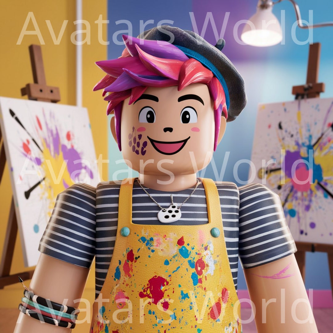 4 quirky Artist Roblox Profile Pictures / Game Avatar / Social Media ...