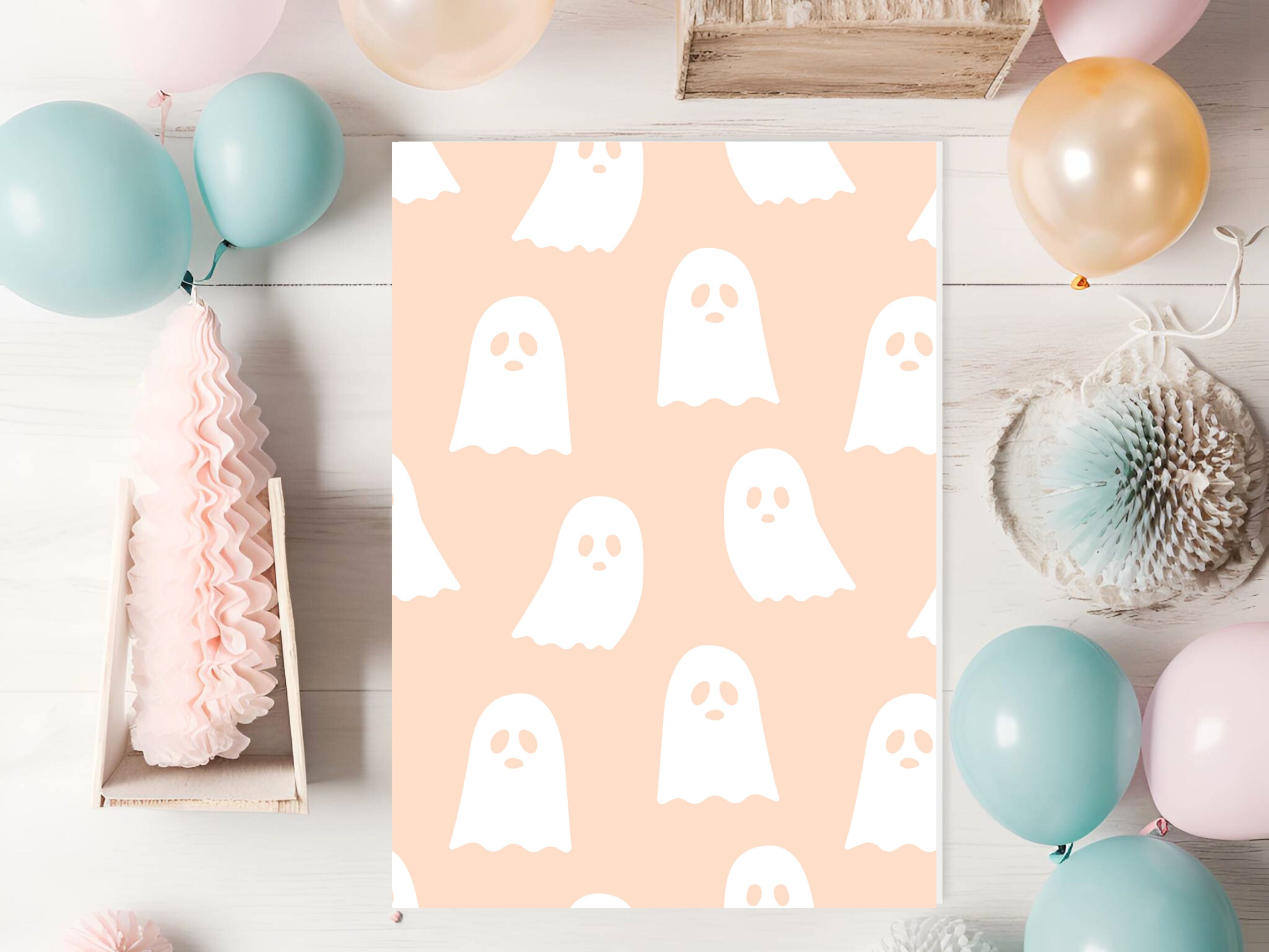 Editable Pastel Halloween Party Invitation Pink Ghost Birthday ...