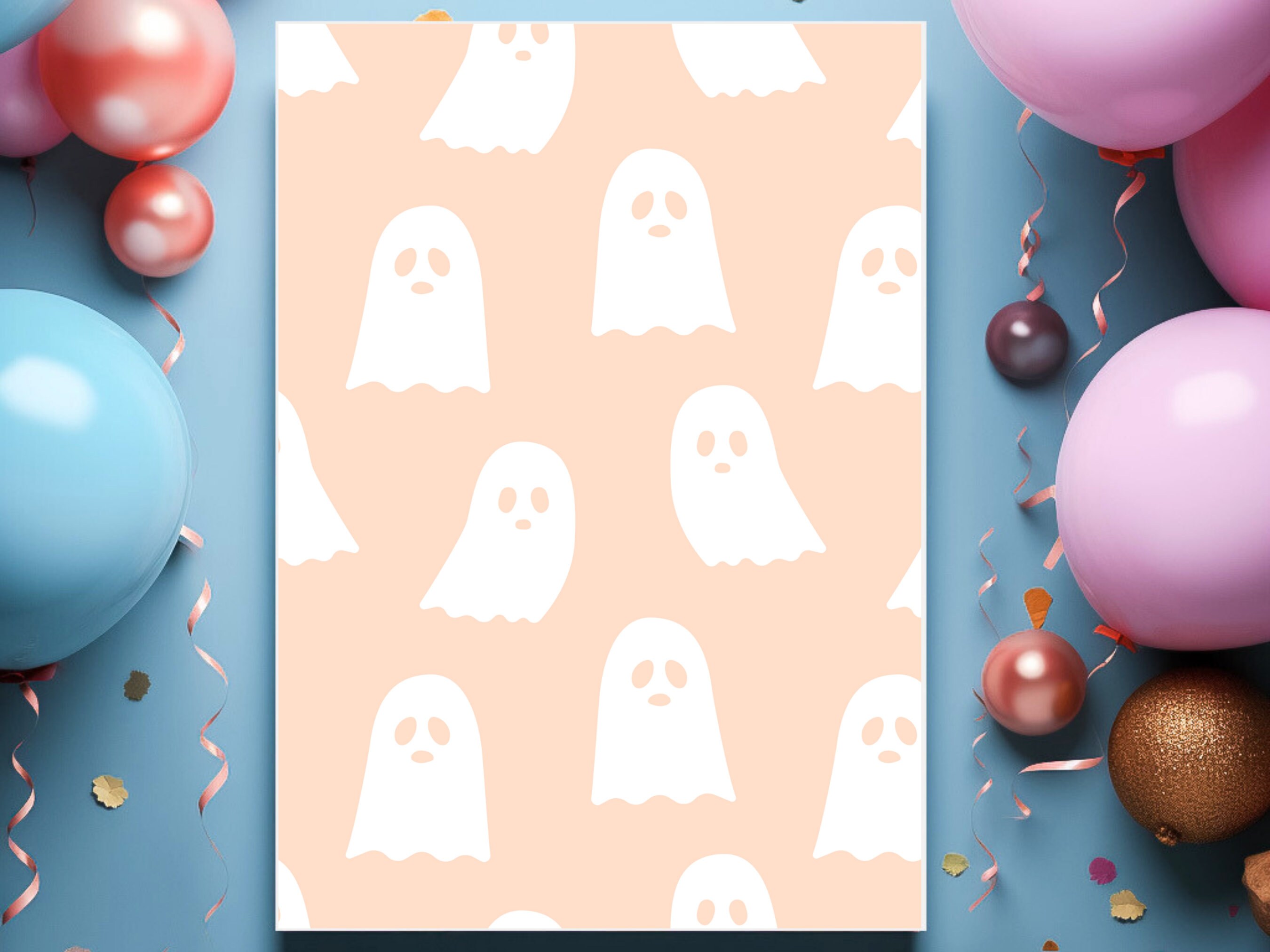 Editable Pastel Halloween Party Invitation Pink Ghost Birthday ...