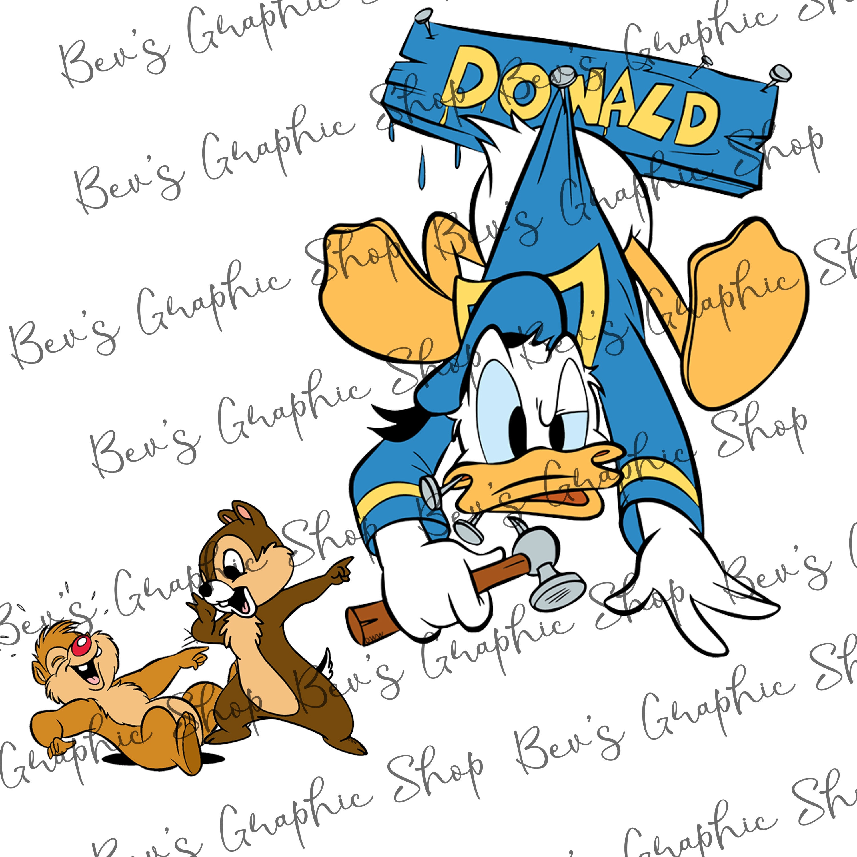 Donald Chip and Dale - Etsy