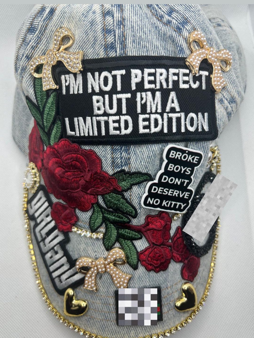 Customizable Junk Hat: Unique Denim Headpiece, Made to Order - Etsy