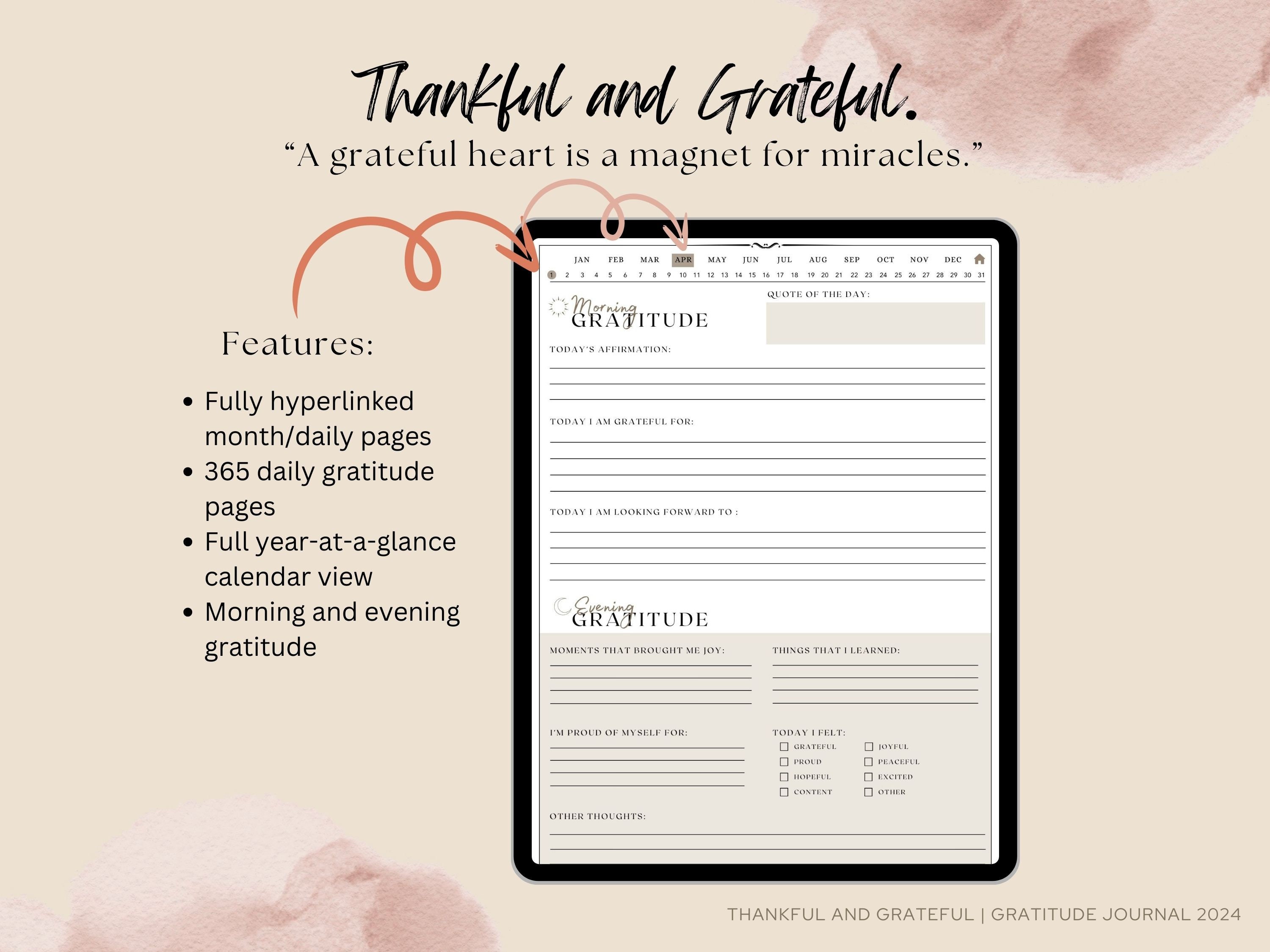 Thankful and Grateful Gratitude Journal - Etsy