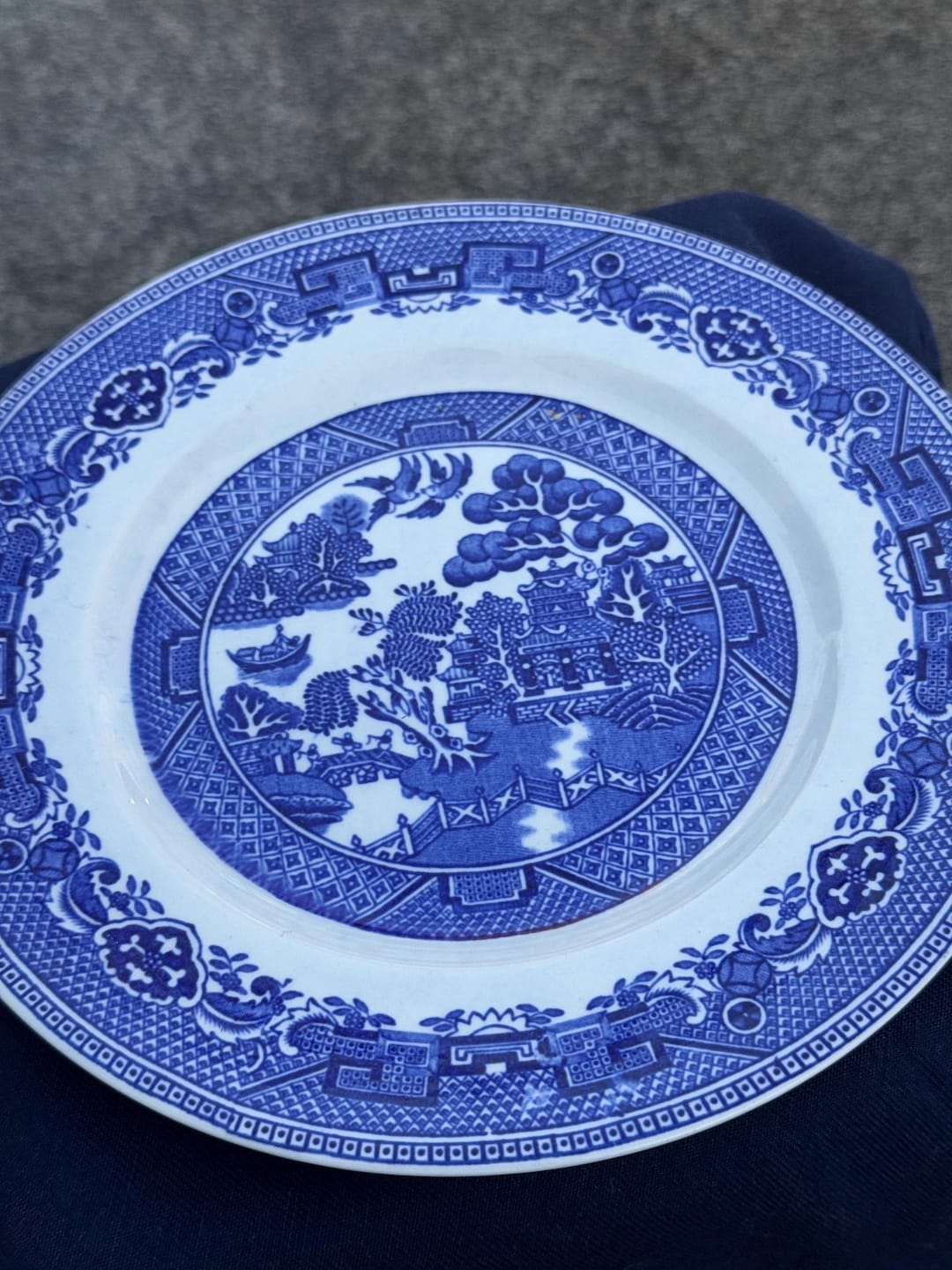 Willow Pattern Plate, Willow Pattern Plate, Blue and White Plate, Blue ...