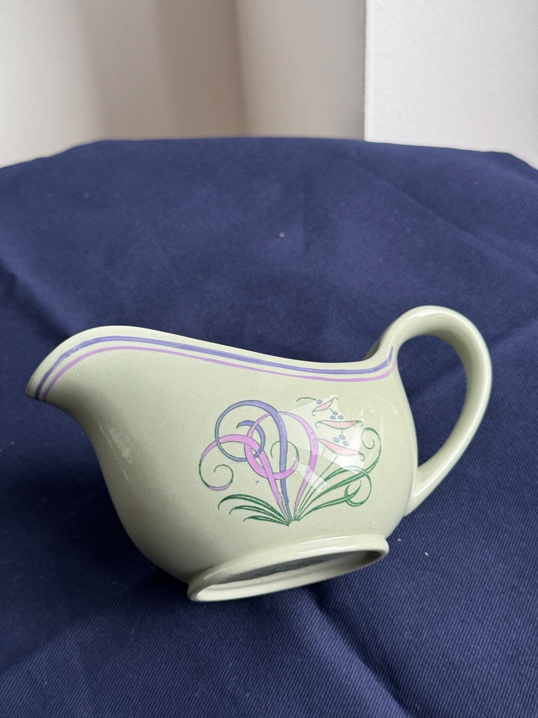Vintage 1930s Spode Flemish Green Sauce or Gravy Boat, Moondrop Vintage ...