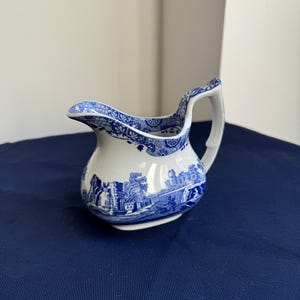 Spode Italian Blue & White Milk Jug, Spode Milk Jug, Spode Creamer ...