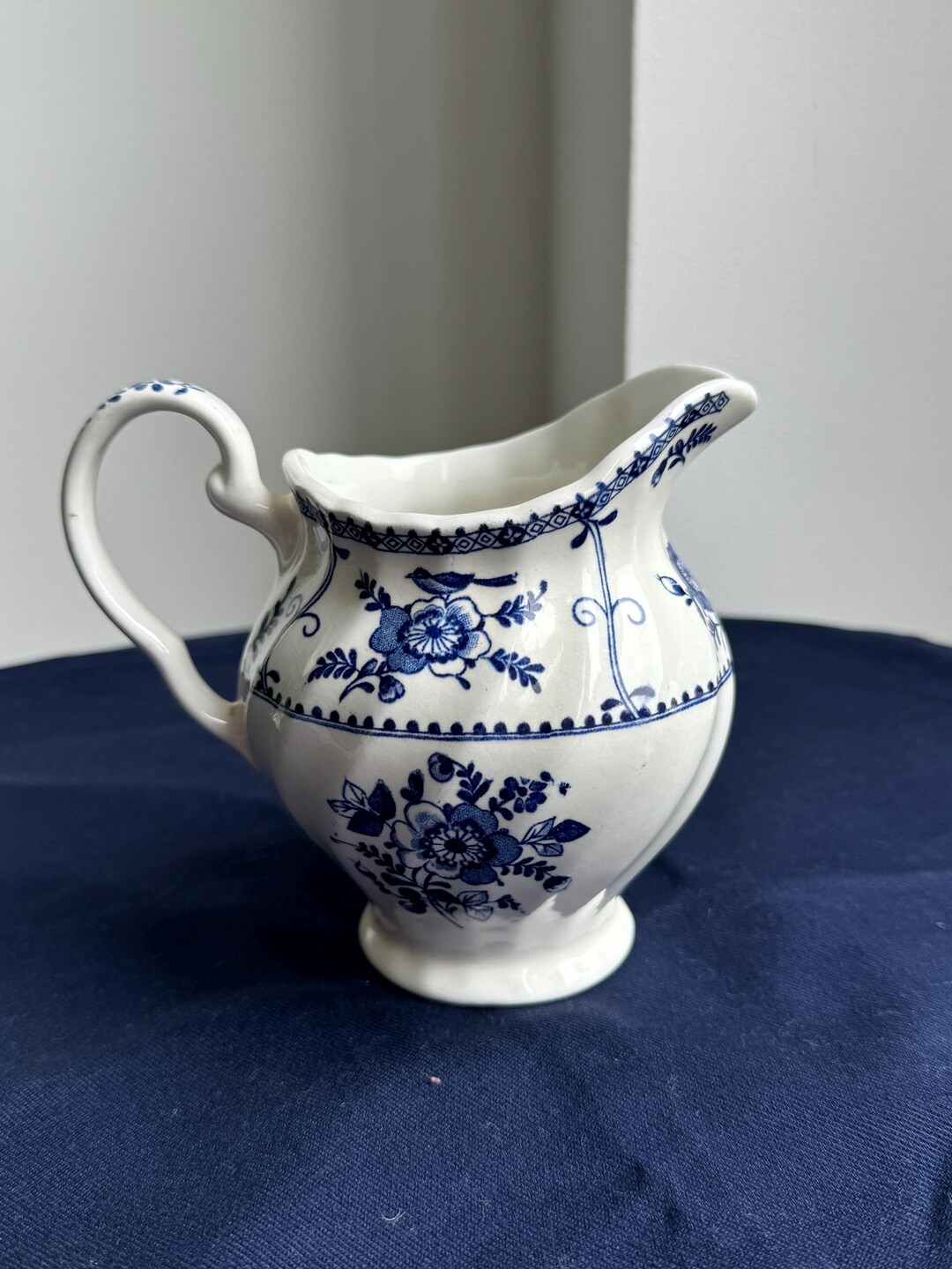Johnson Bros. 'indies' Pattern Blue and White Milk Jug, Indies Creamer ...