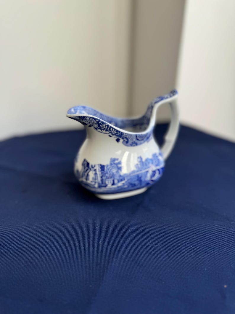 Spode Italian Blue & White Milk Jug, Spode Milk Jug, Spode Creamer ...
