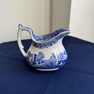 Spode Italian Blue & White Milk Jug, Spode Milk Jug, Spode Creamer ...