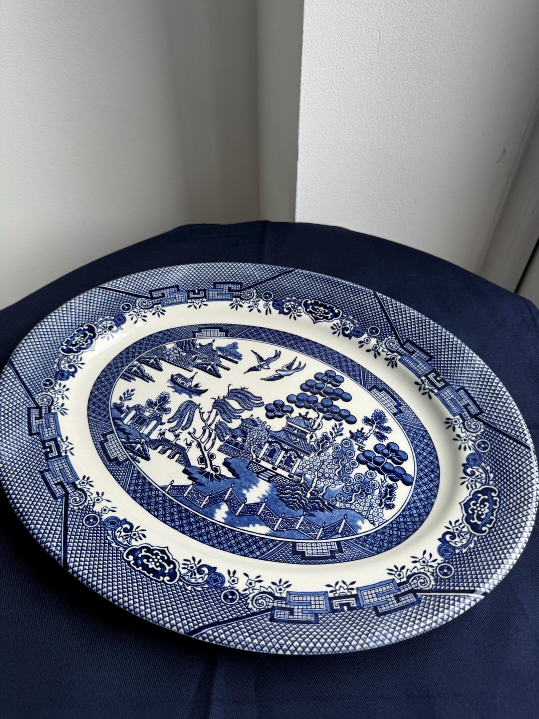 Willow Pattern Platter, Willow Pattern Serving Plate, Blue and White ...