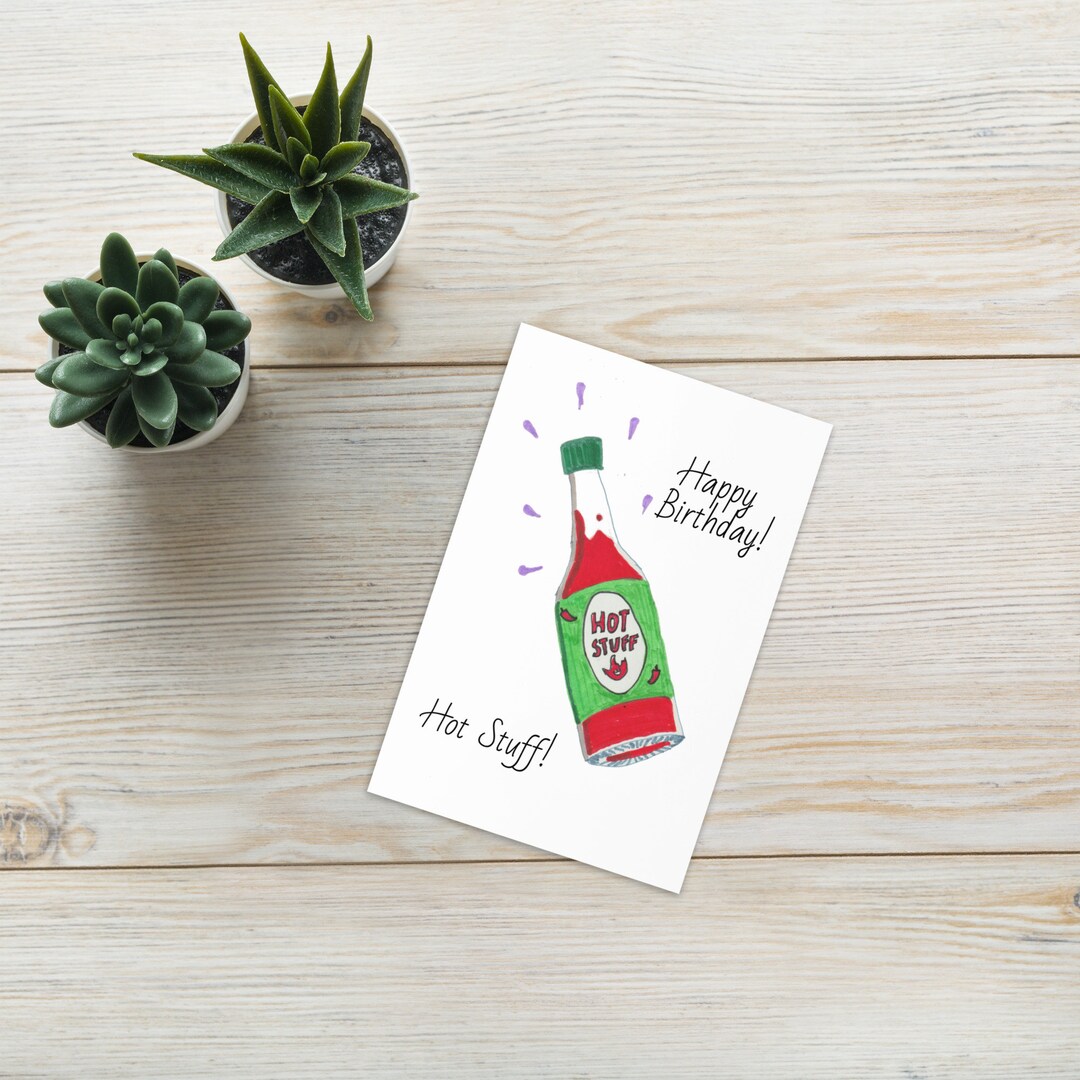 Happy Birthday Hot Stuff Card - Etsy