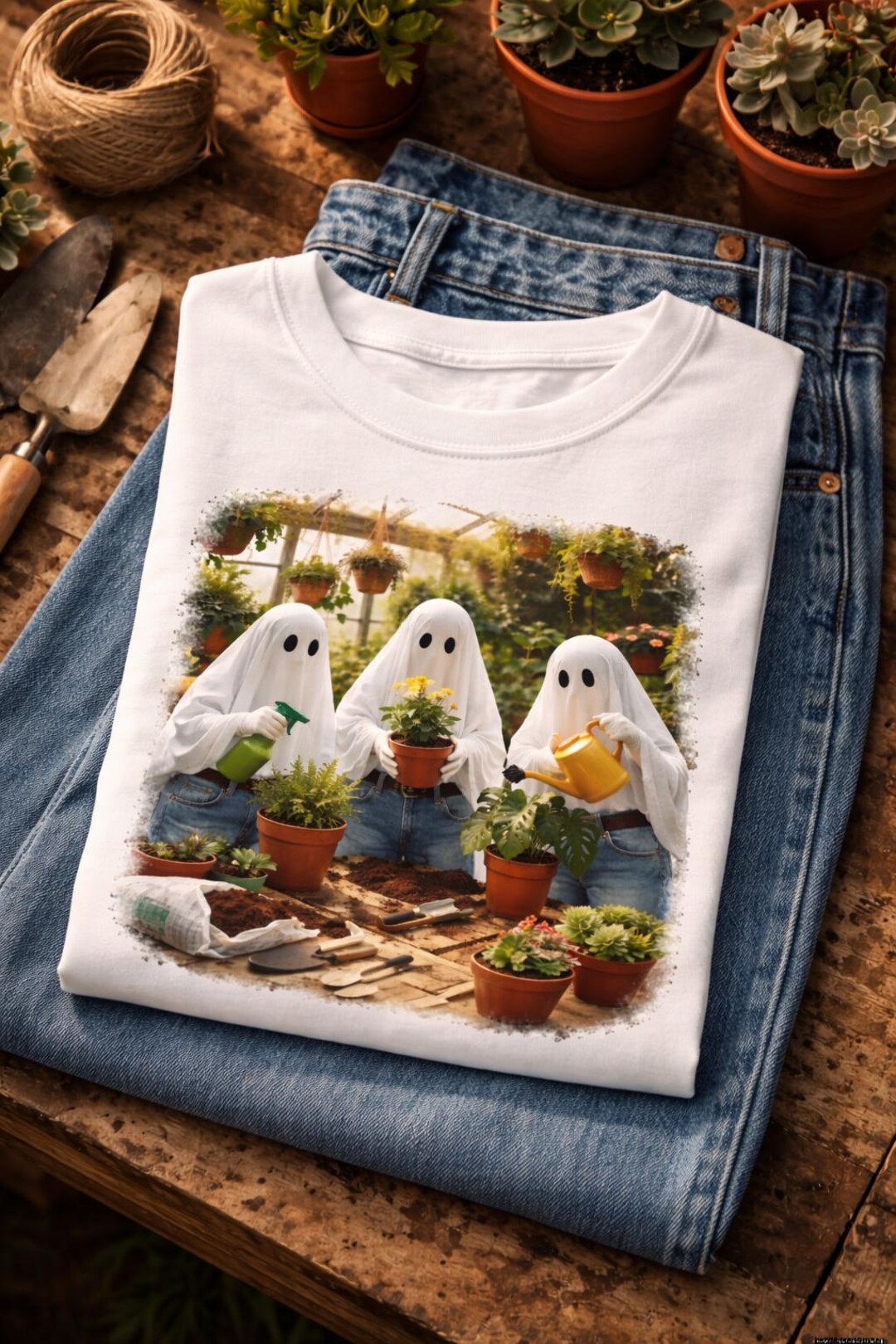 Three Ghosts Planting Shirts | Halloween Ghost T-shirt, Cute Spooky ...