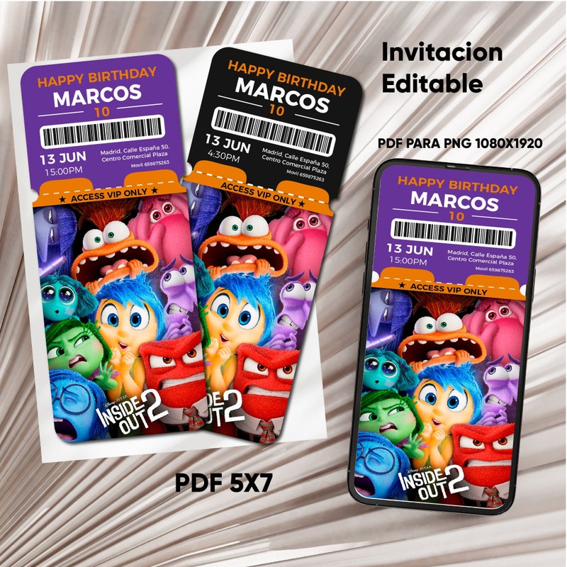 Invitaciones intensamente 2 - Etsy México