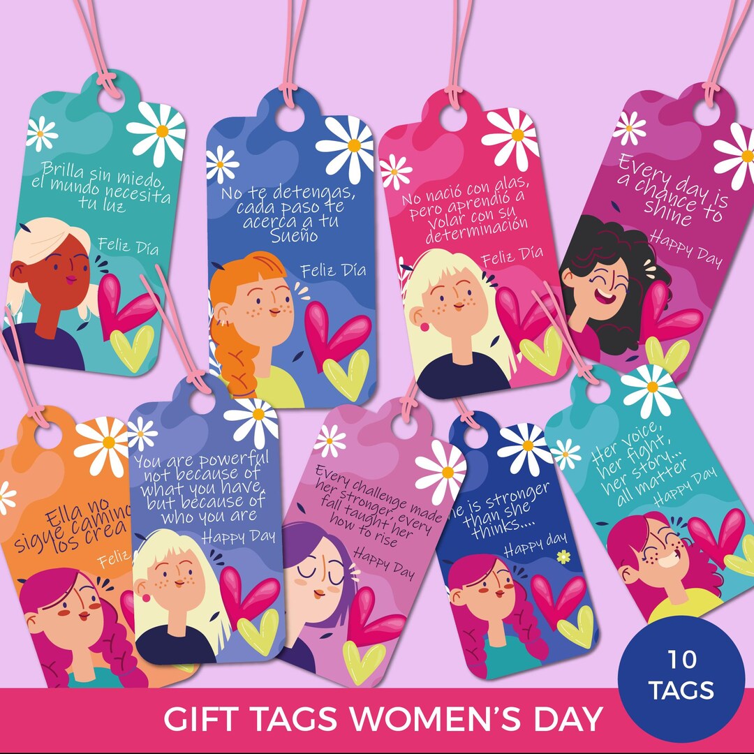 Gift Tags for Her Women's Day / Printable Women's Day Cards ...