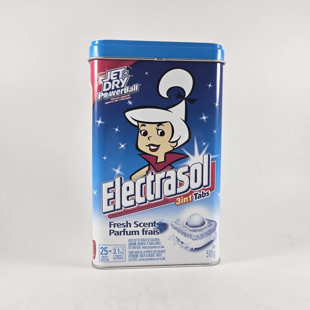 Jetsons Electrasol Tin; Retro Judy Jetson Empty Dishwasher Tab ...