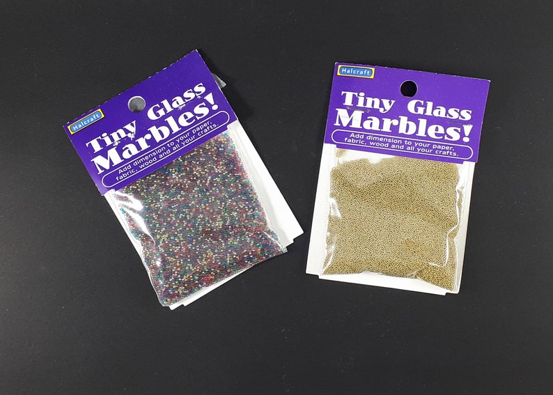 Tiny Glass Marbles!; Two Packages of Very Small Glass Beads for Crafts ...