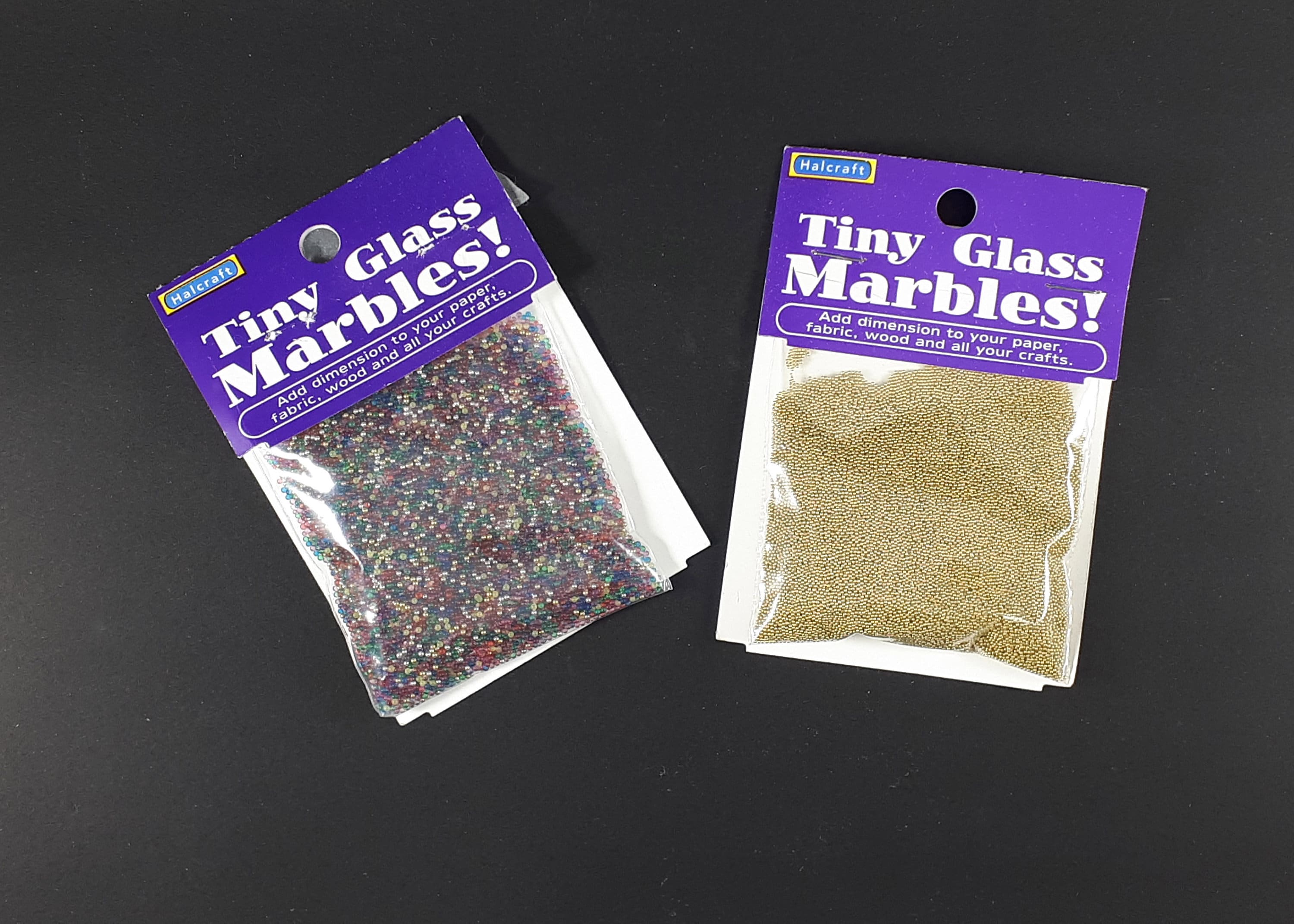 Tiny Glass Marbles!; Two Packages of Very Small Glass Beads for Crafts ...