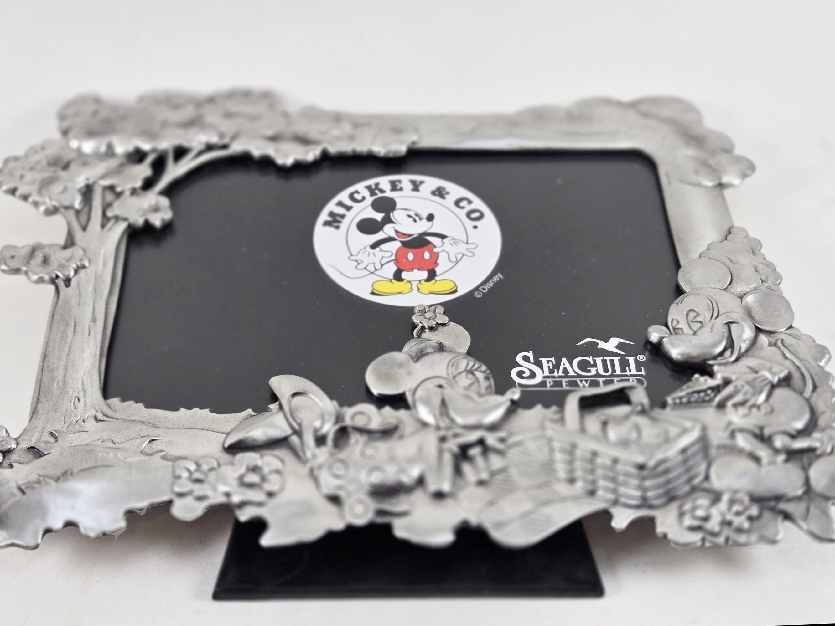Disney Pewter Frame Mickey and Minnie on Picnic Seagull Pewter Photo ...
