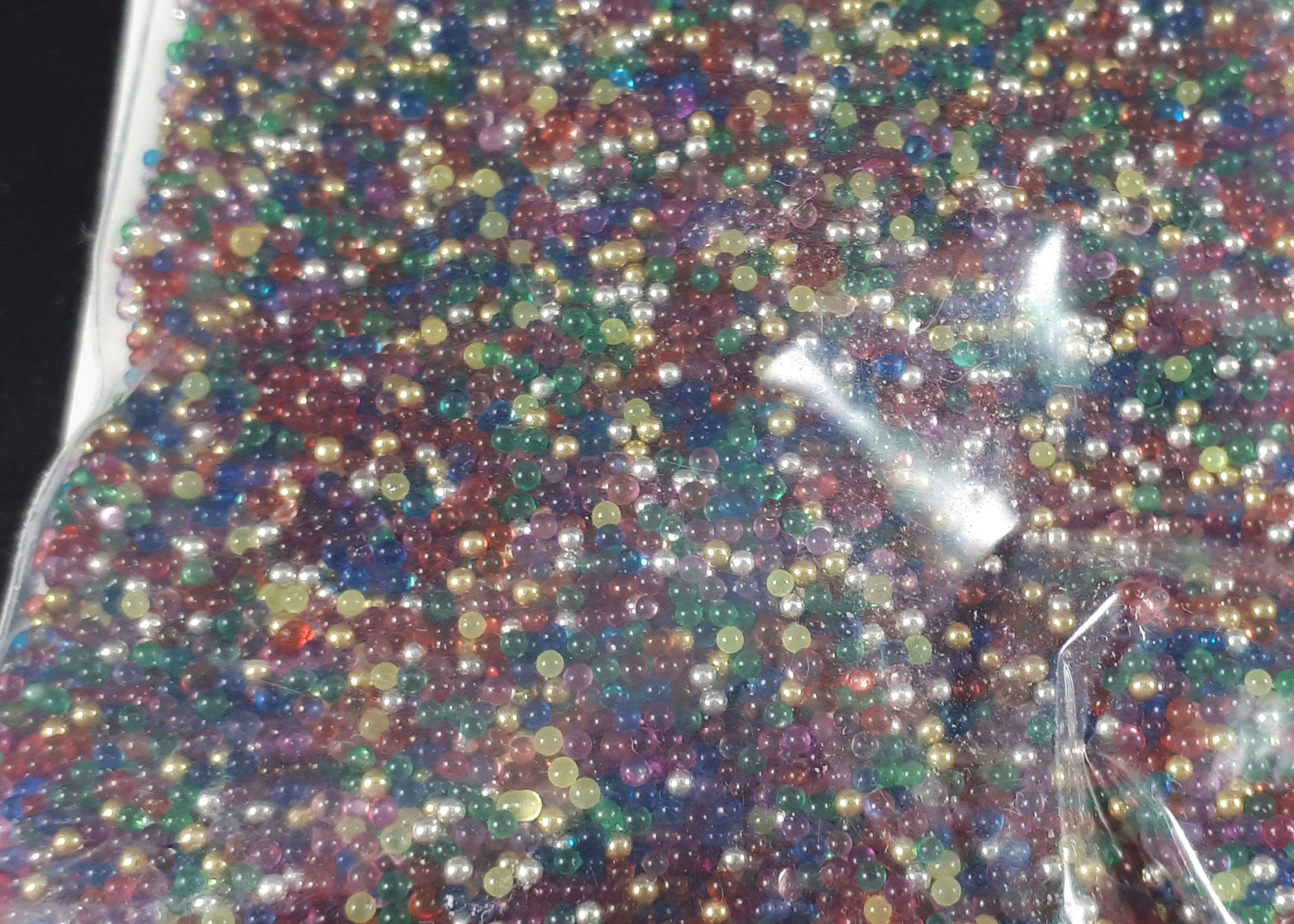 Tiny Glass Marbles!; Two Packages of Very Small Glass Beads for Crafts ...