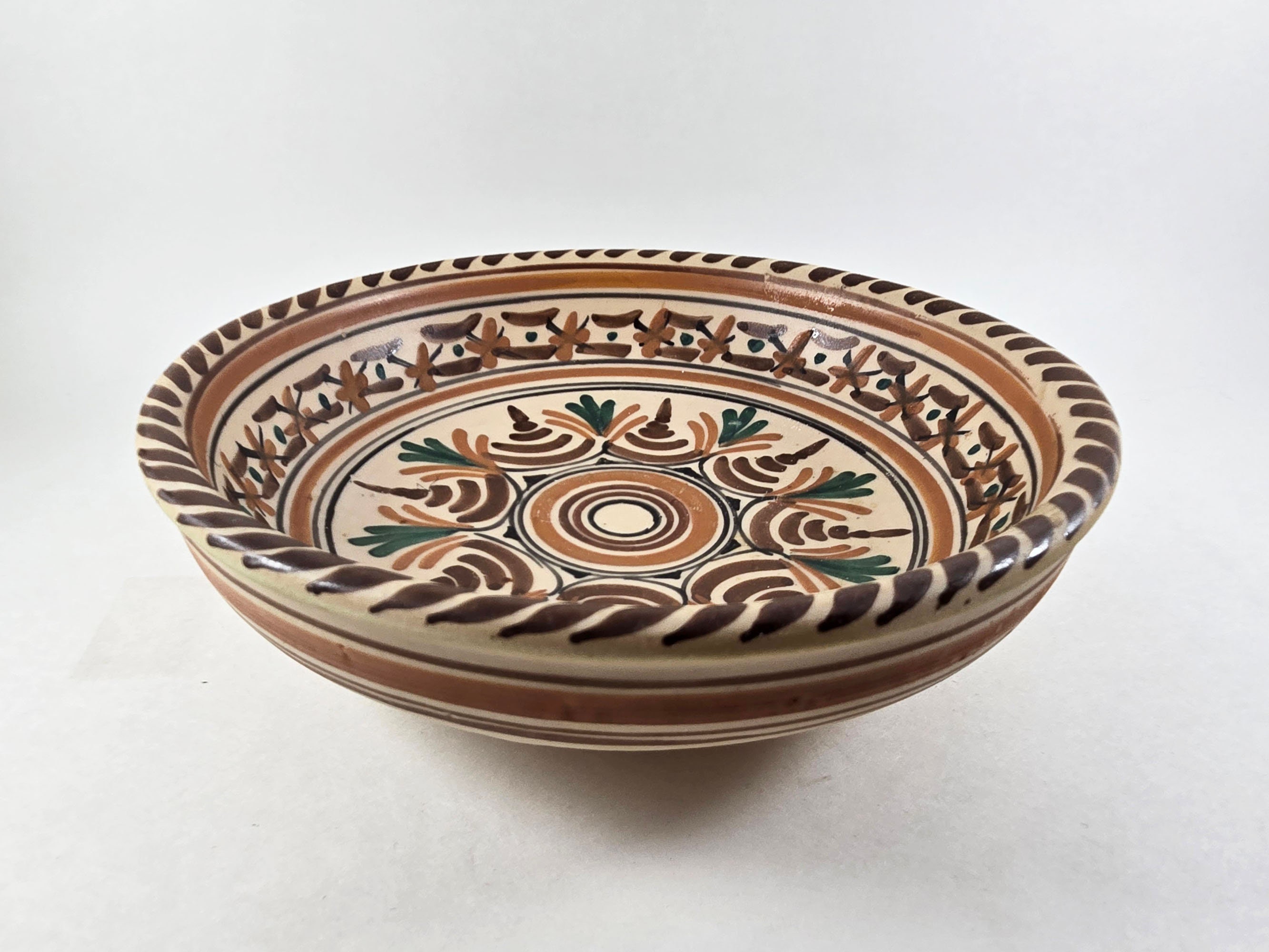 Ceramic Sanguino Bowl Dated 1992; Spanish Pottery Bowl With Wall Hanger ...