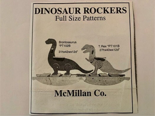 Full Size Dinosaur Rocker Patterns - Etsy