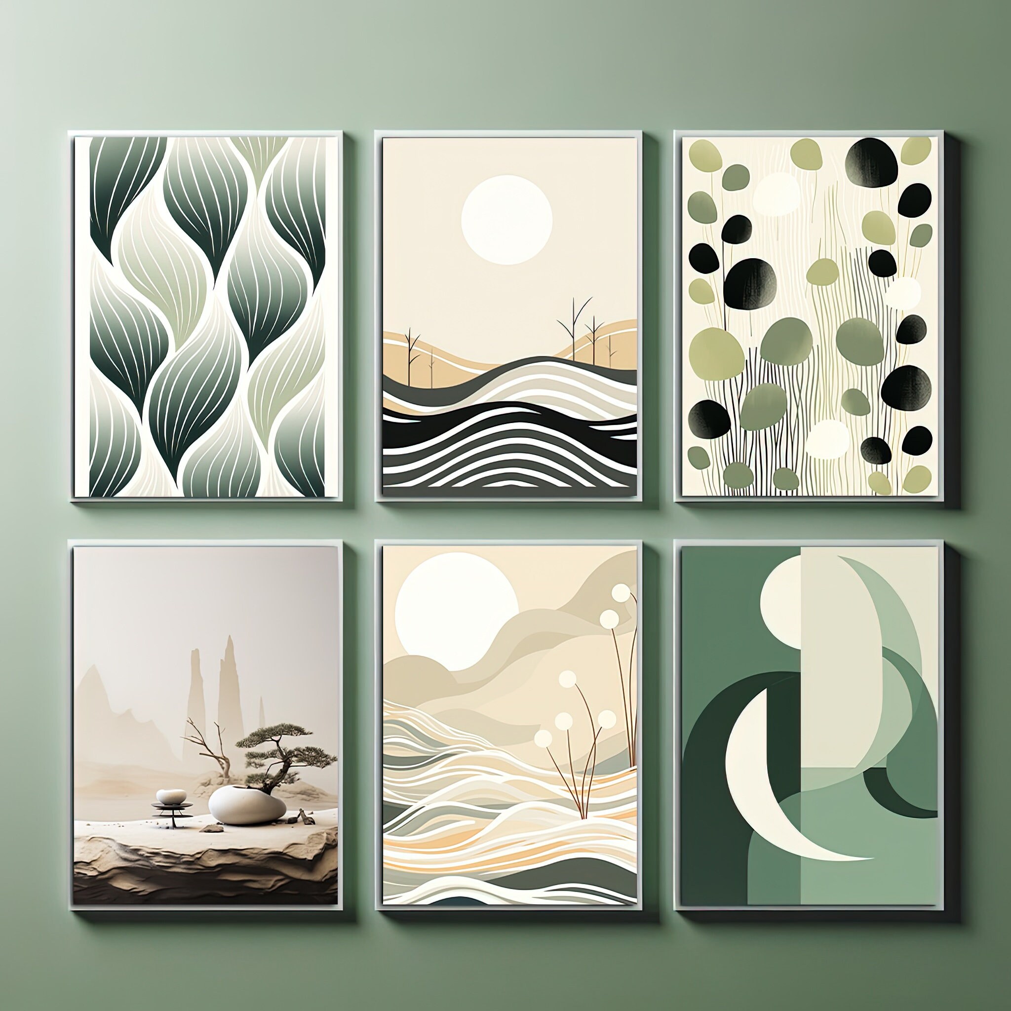 Japandi Design Abstract Wall Art Minimalist Wall Art Botanical Wall Art ...