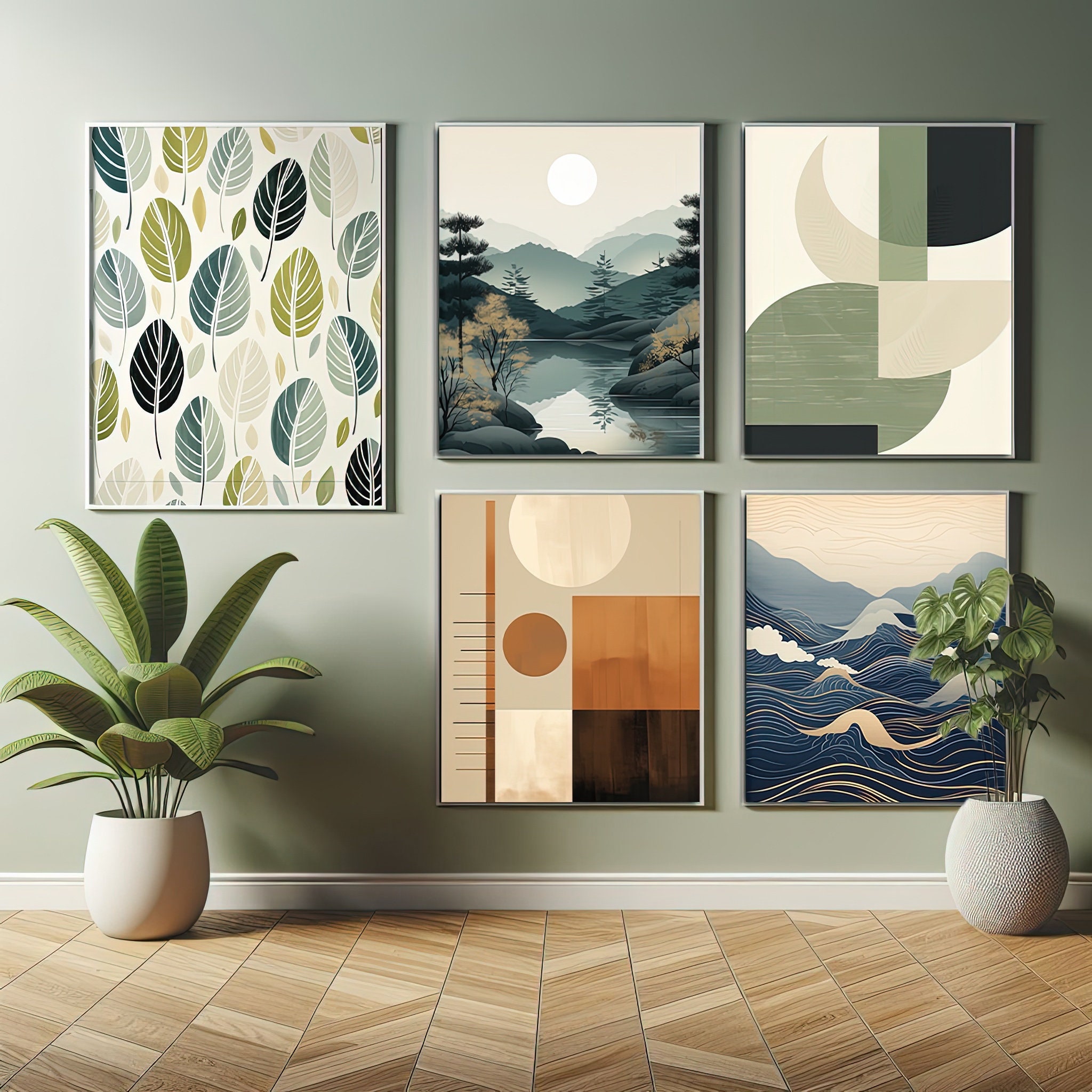 Japandi Design Abstract Wall Art Minimalist Wall Art Botanical Wall Art ...