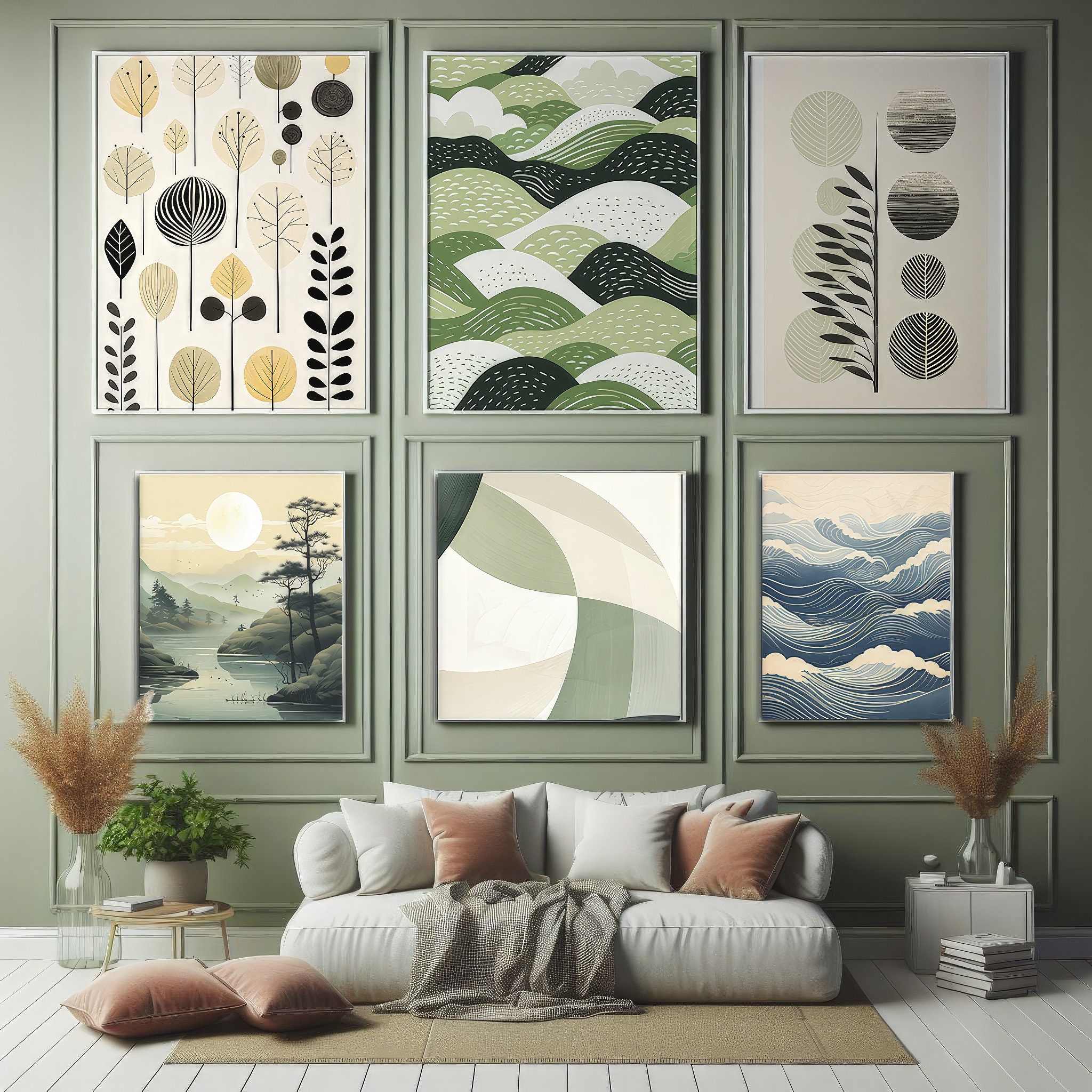 Japandi Design Abstract Wall Art Minimalist Wall Art Botanical Wall Art ...