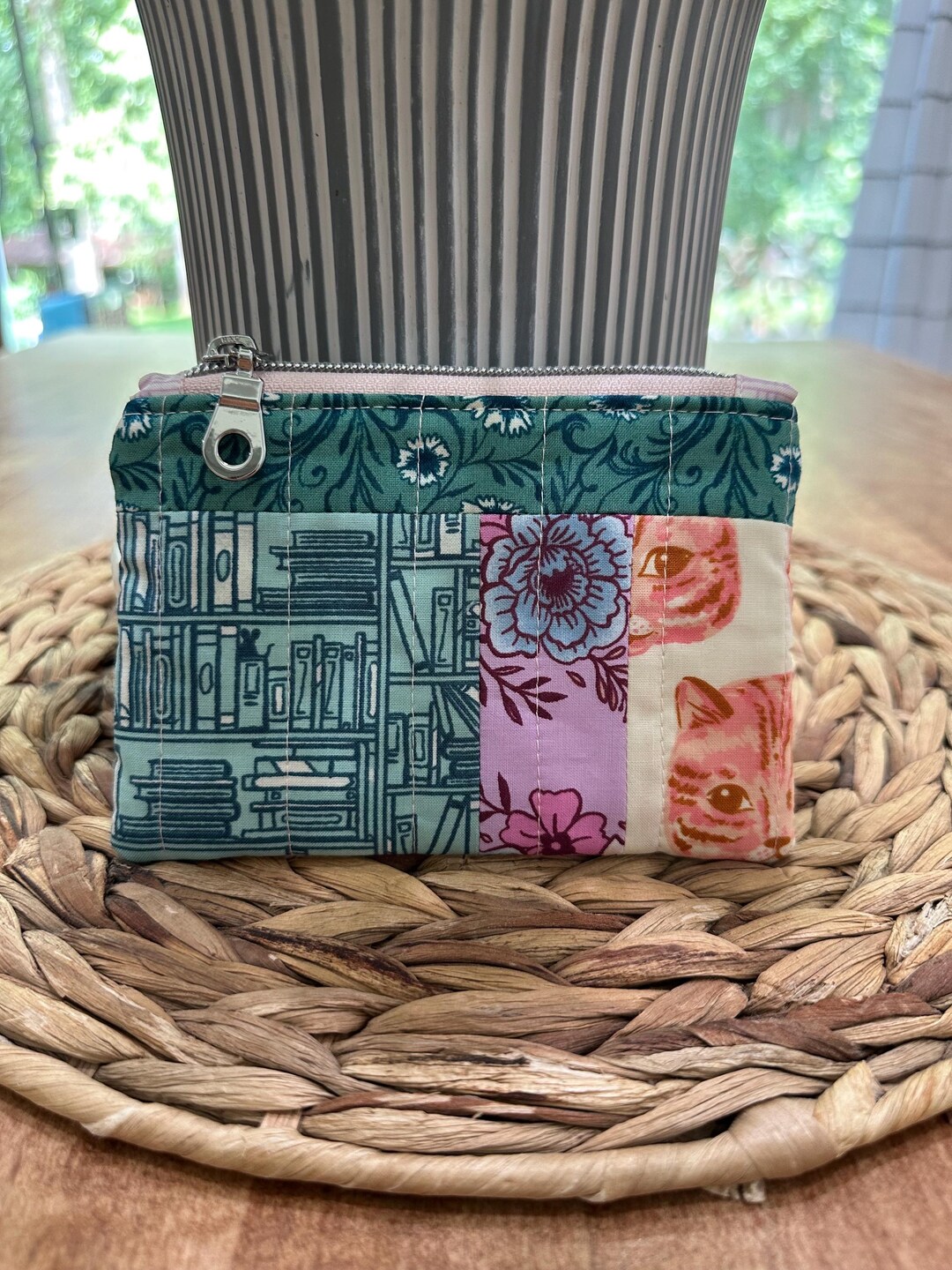 Handmade Patchwork Quilted Coin Purse: Zipper Wallet Pouch - Etsy