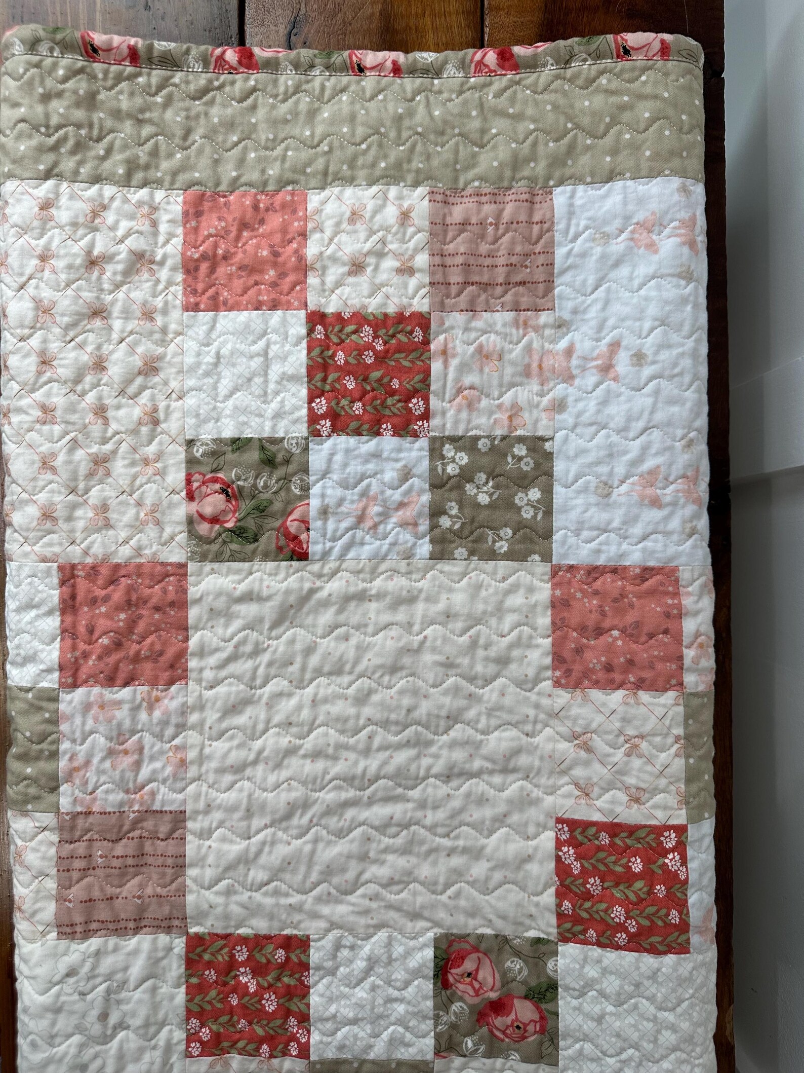 Handmade Irish Chain Quilt: Minky Backing, Pink Baby Quilt (40 X 40) - Etsy