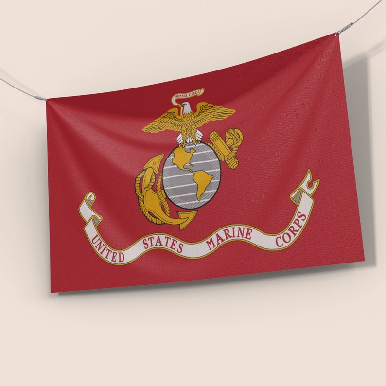 United States Marine Corps Flag, 3x5 Ft, Marine Corps Banner, Marine ...