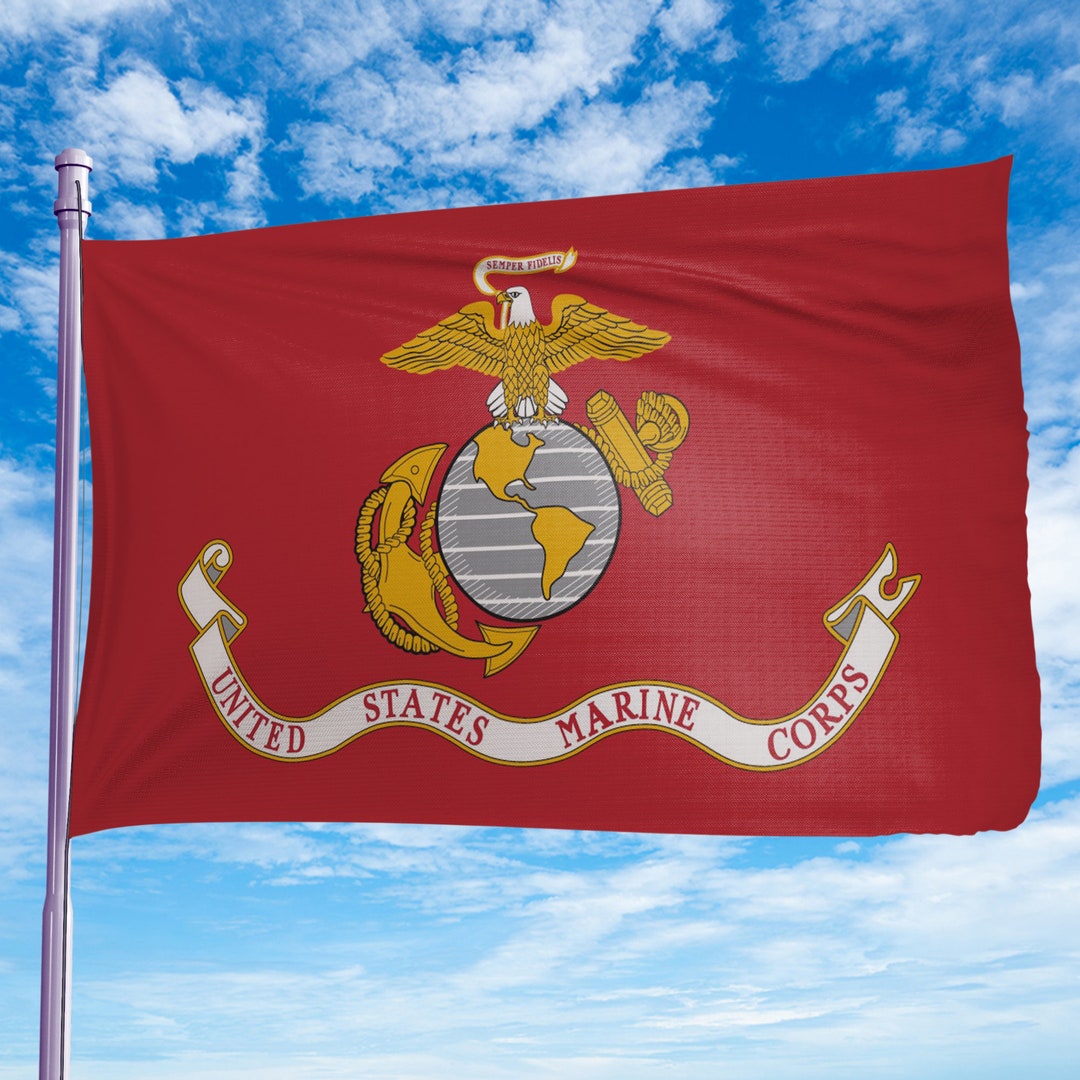 United States Marine Corps Flag, 3x5 Ft, Marine Corps Banner, Marine ...
