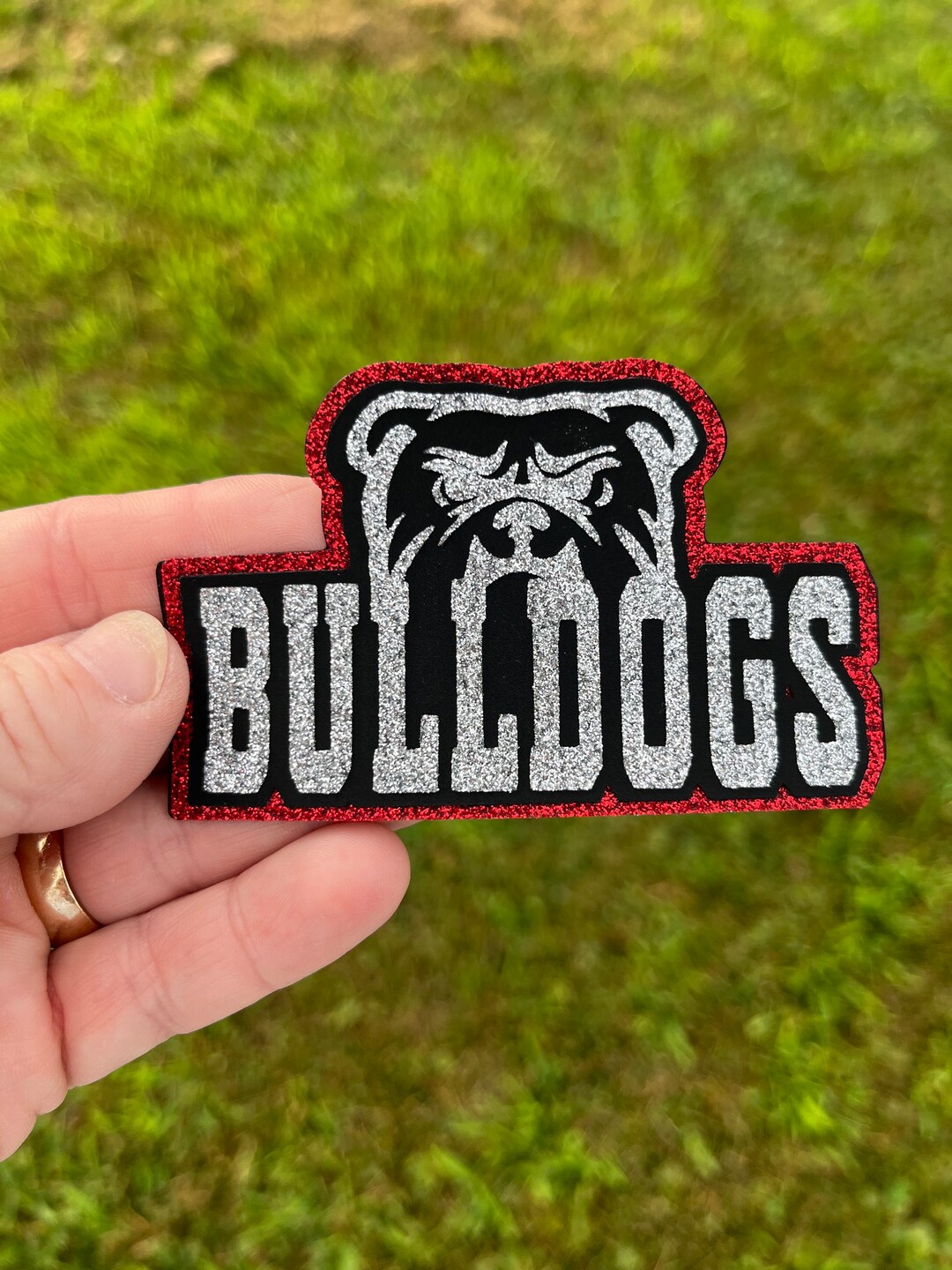 TEN 10 Bulldogs Glitter Iron on Patches - Etsy