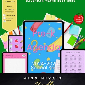 Pre-k Agenda 2024-2025 School Year - Etsy