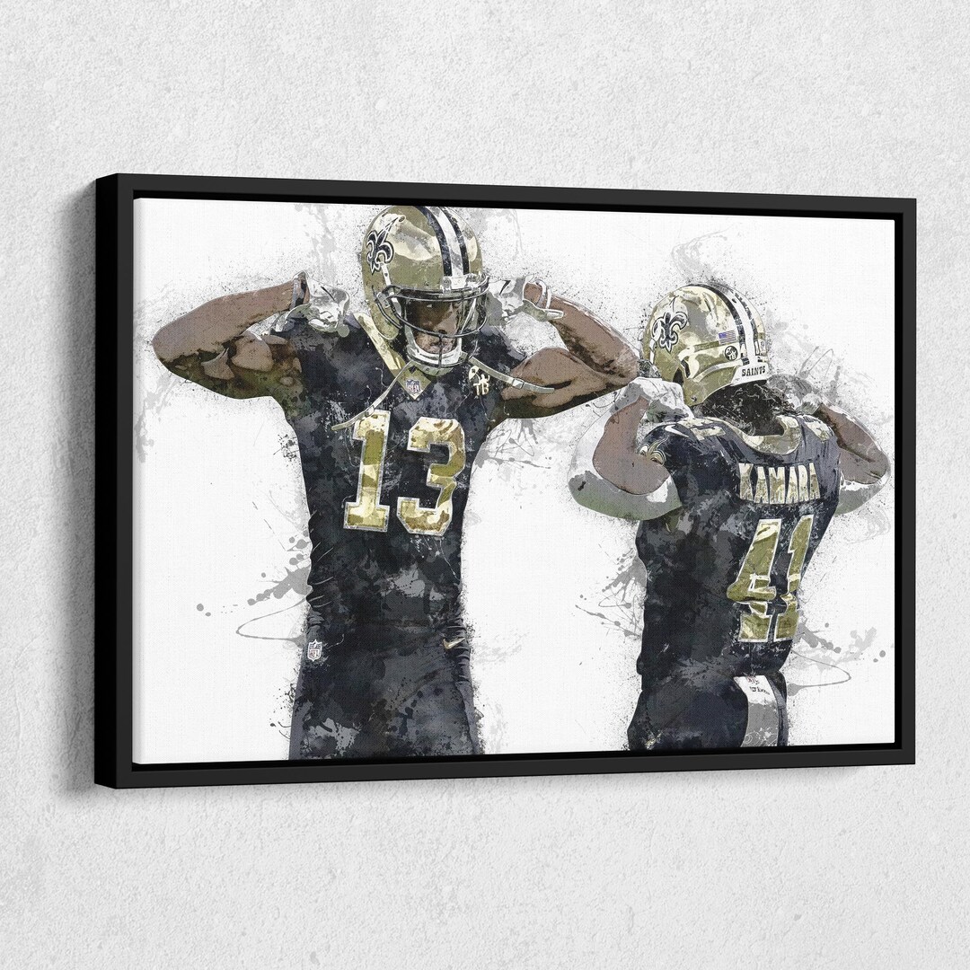 Michael Thomas & Alvin Kamara Canvas Print - New Orleans Saints Wall ...