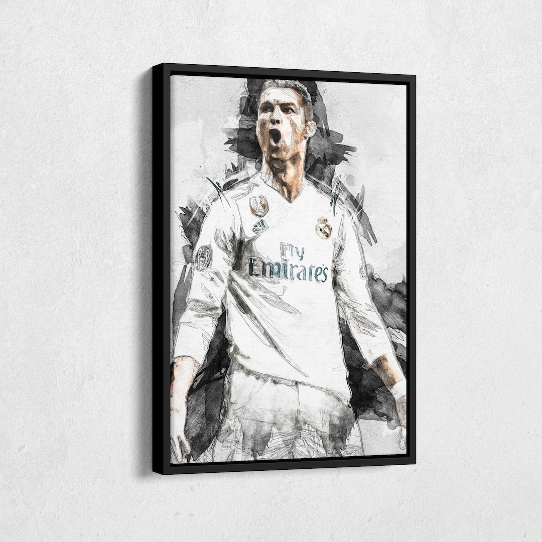 Cristiano Ronaldo Poster Real Madrid Soccer Player Hand Made Posters ...