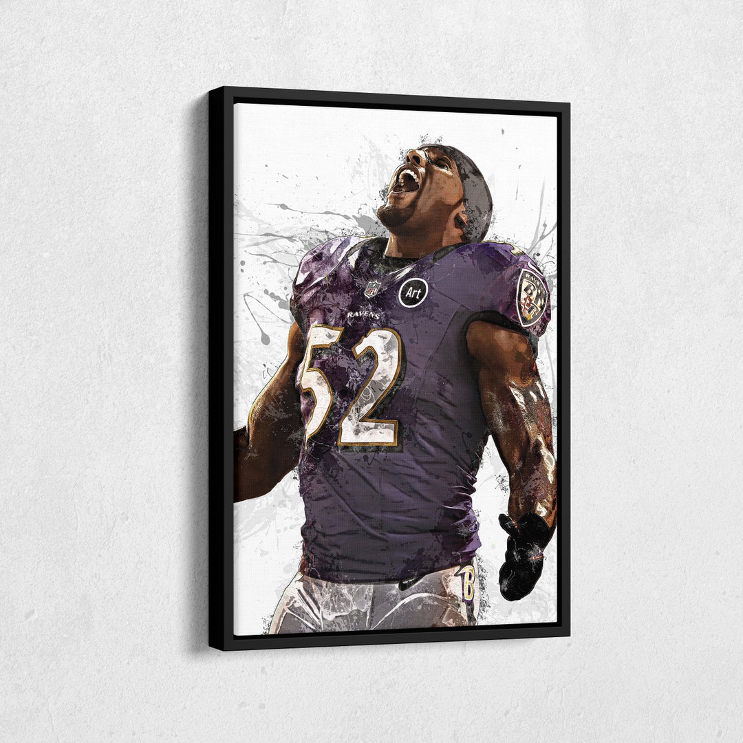 Ray Lewis Art Poster Baltimore Ravens Football Hand Made Posters Canvas ...