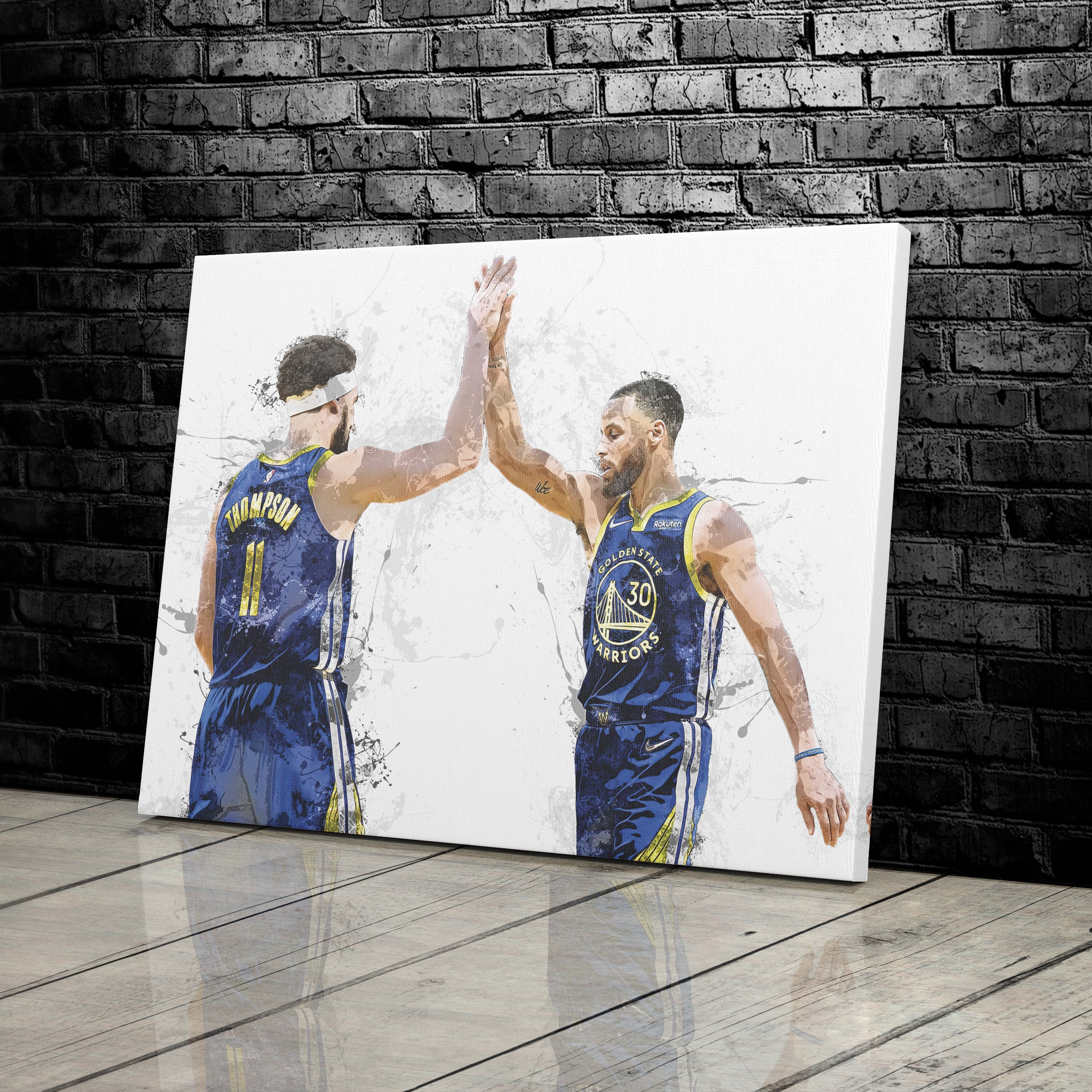 Stephen Curry Klay Thompson Poster Golden State Warriors NBA Hand Made ...