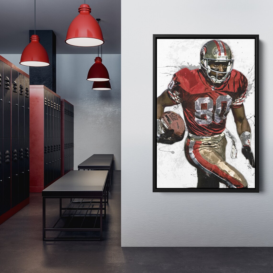 Jerry Rice Poster San Francisco 49ers NFL Gemälde Handgemachte Poster ...
