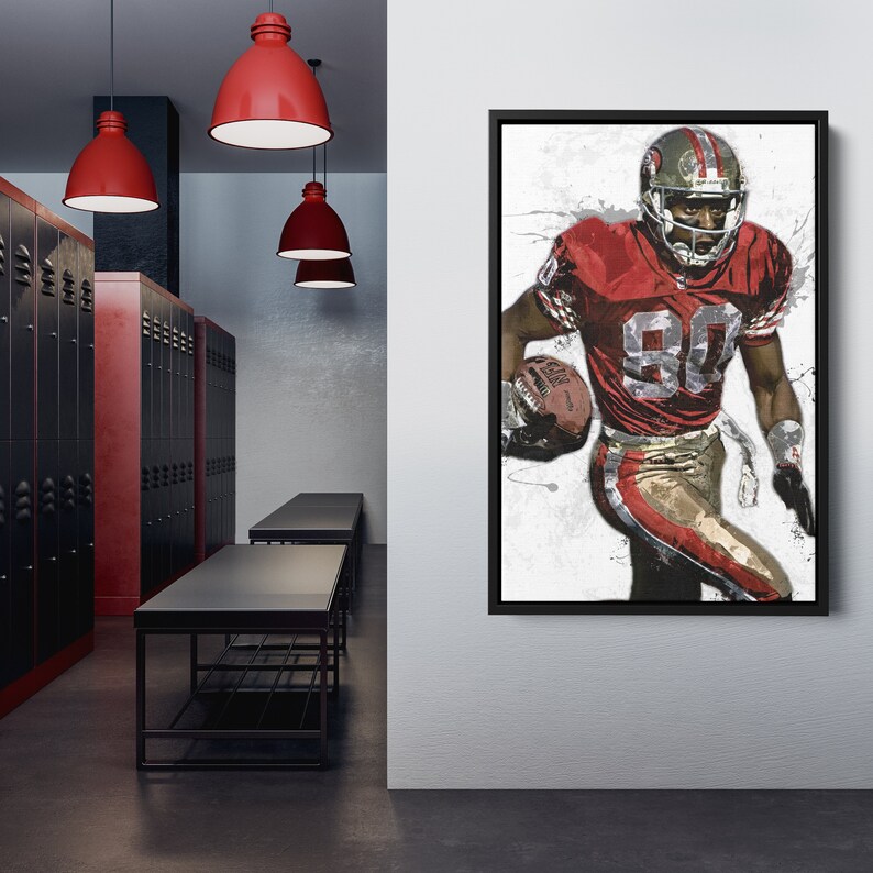 Jerry Rice Poster San Francisco 49ers NFL Gemälde Handgemachte Poster ...