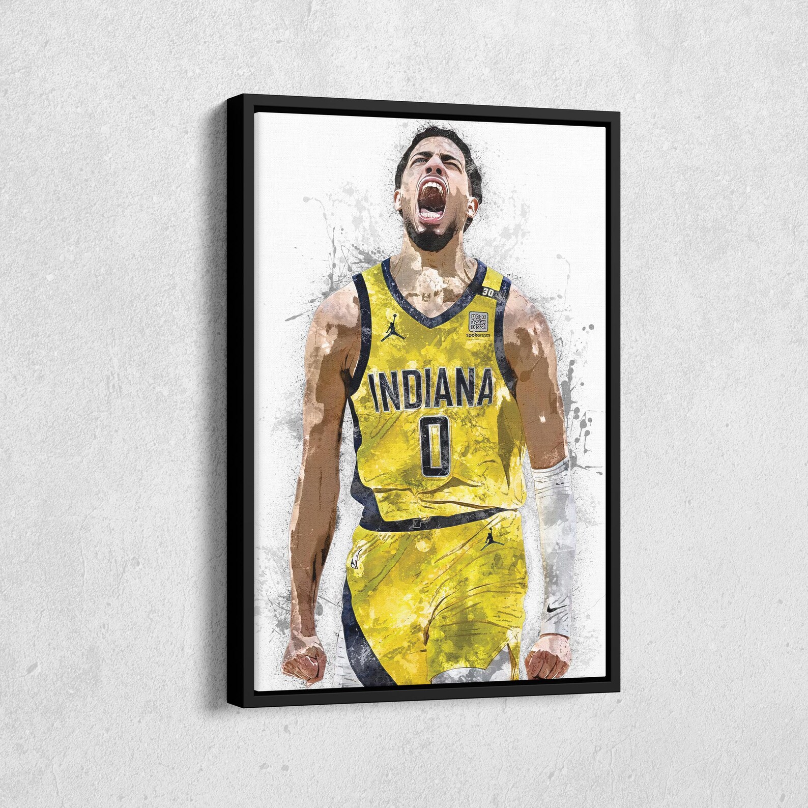 Tyrese Haliburton Canvas Print - Indiana Pacers Wall Art, NBA Decor for ...