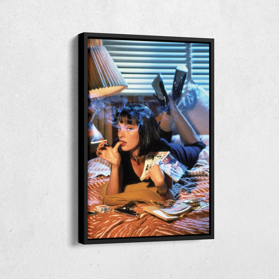 Pulp Fiction Uma Thurman Poster Movie Hand Made Posters Canvas Print ...