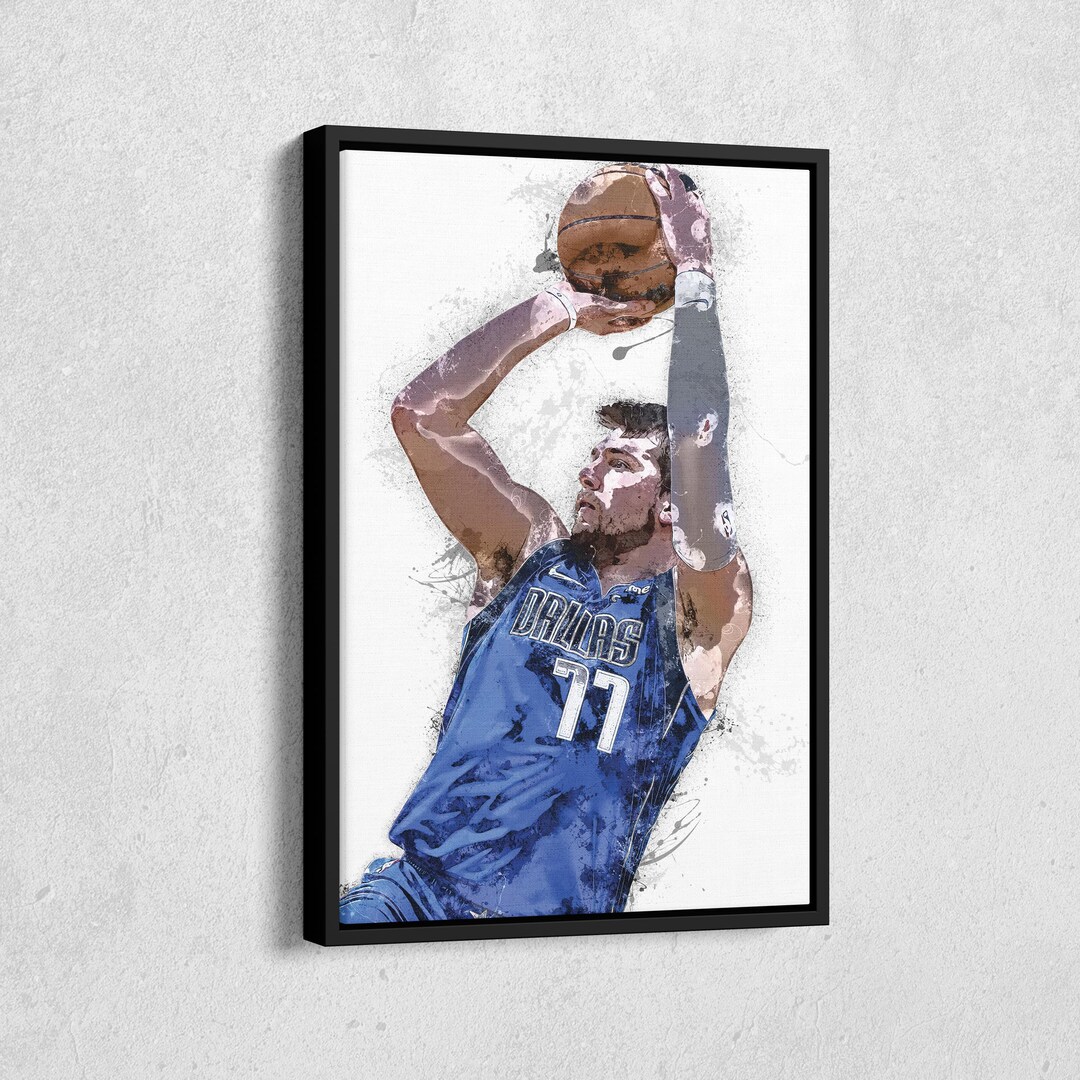 Luka Doncic Canvas Print - Dallas Mavericks Legend Wall Art, NBA Decor ...