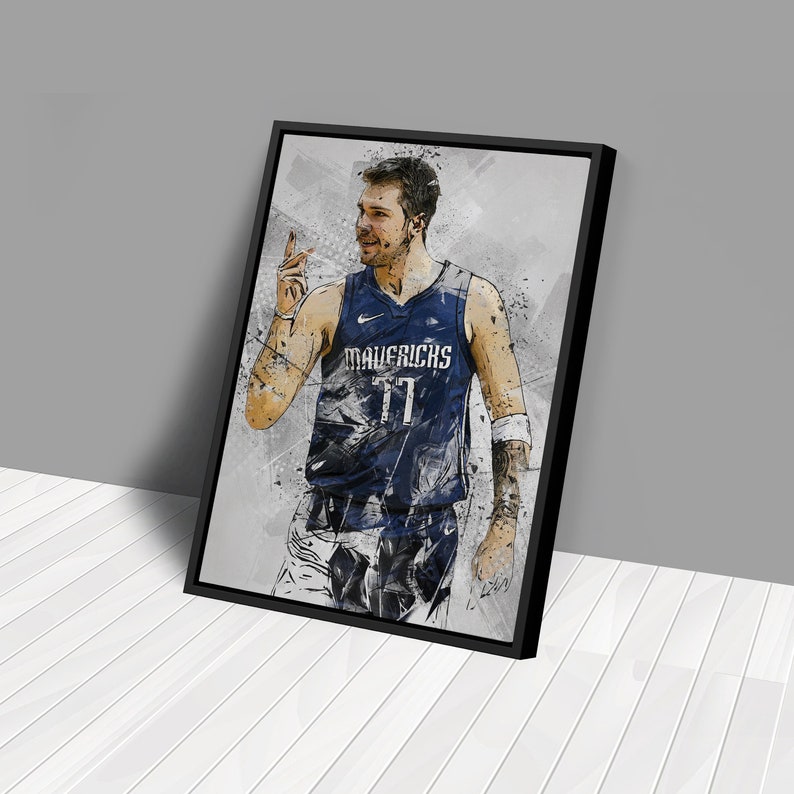 Luka Doncic Poster Dallas Mavericks Basketball Hand Made Posters Canvas ...