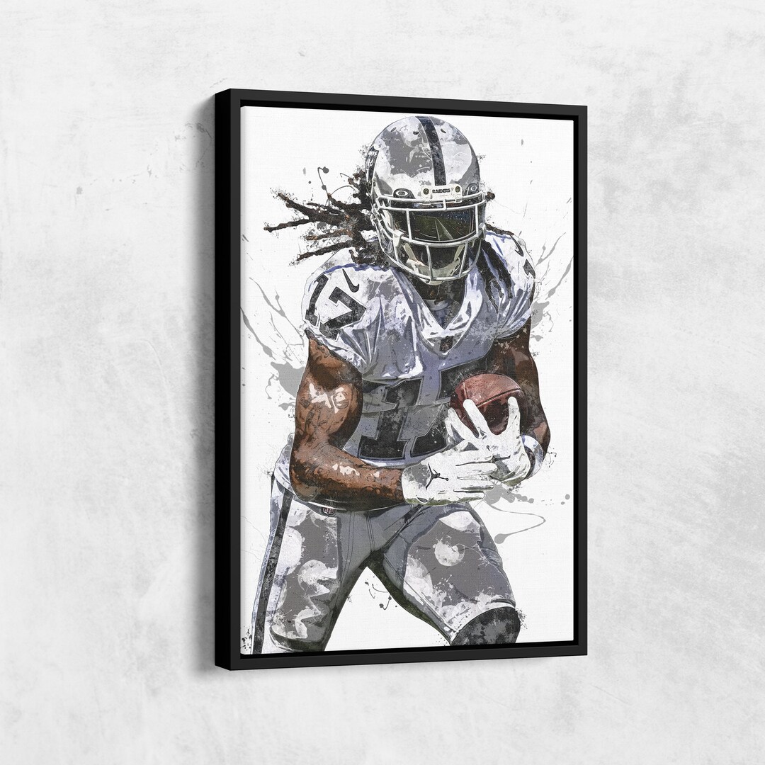 Davante Adams Poster Las Vegas Raiders NFL Framed Poster Canvas Print ...