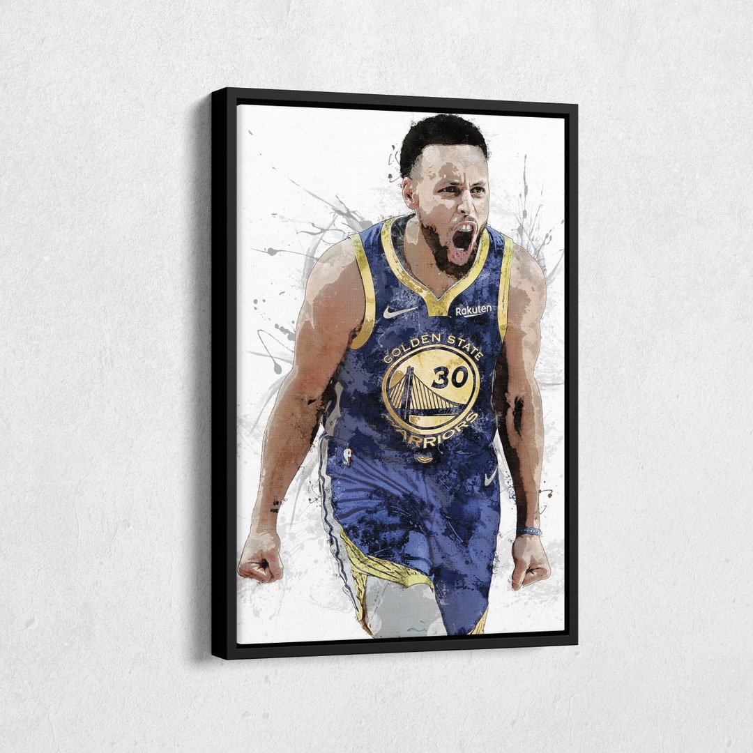 Stephen Curry Art Poster Golden State Warriors Basketball Hand Made ...