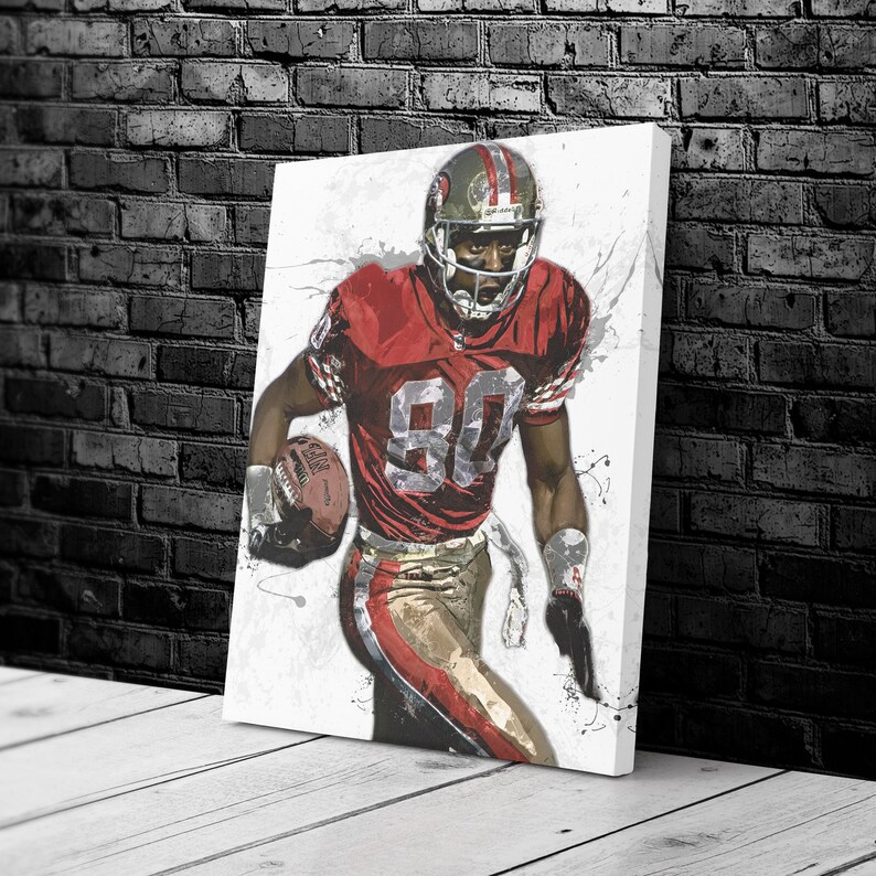 Jerry Rice Poster San Francisco 49ers NFL Gemälde Handgemachte Poster ...