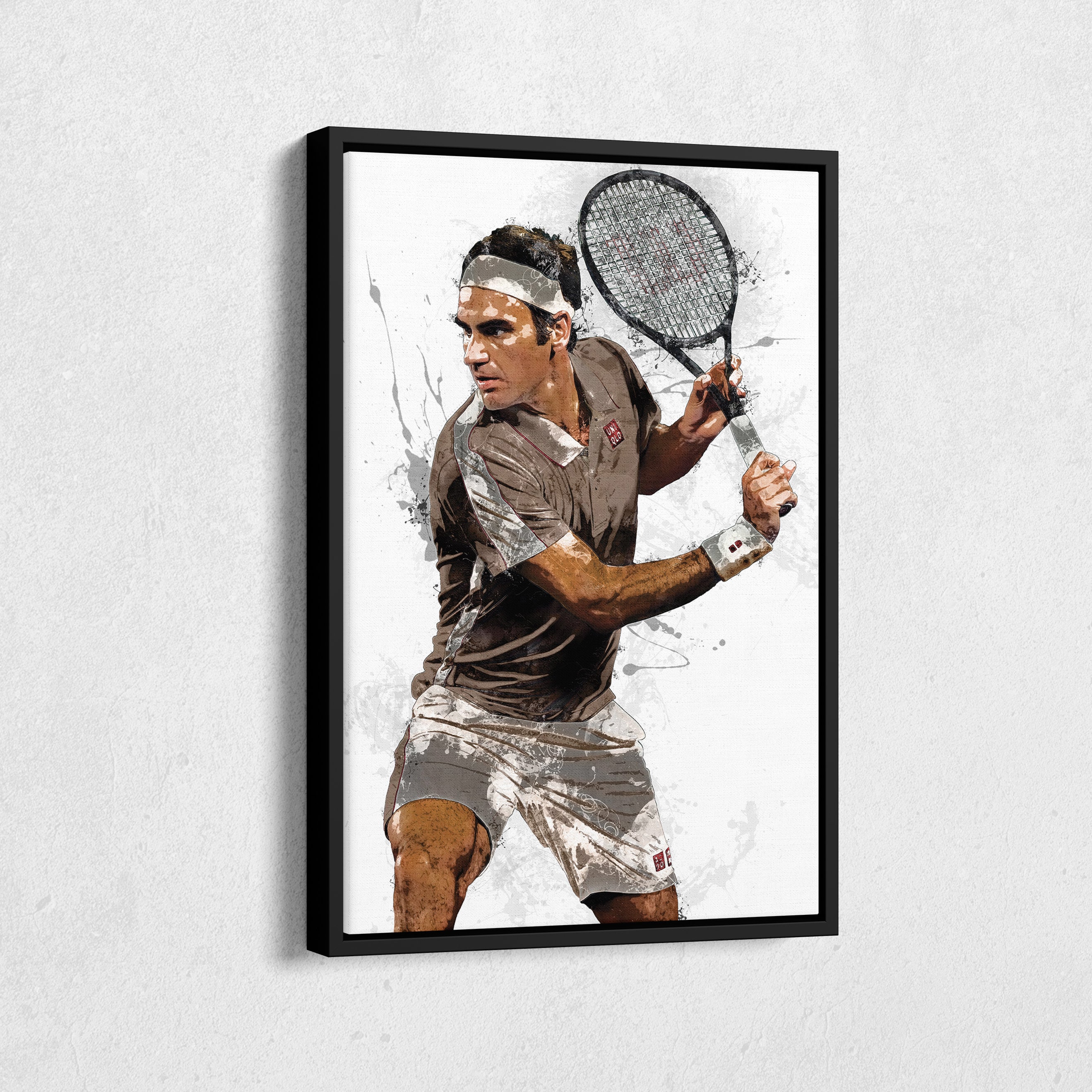 Roger Federer Poster Tennis Player Hand Made Posters Canvas Print Kids ...