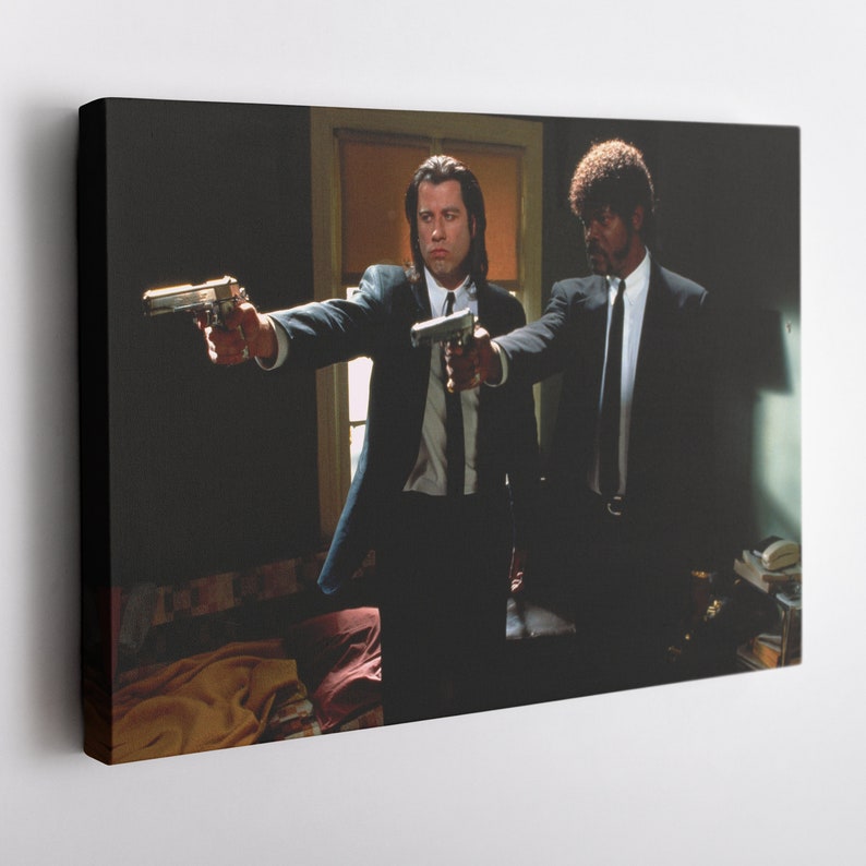 Pulp Fiction Poster Vincent and Jules Gangsta Movie Hand Made Posters ...