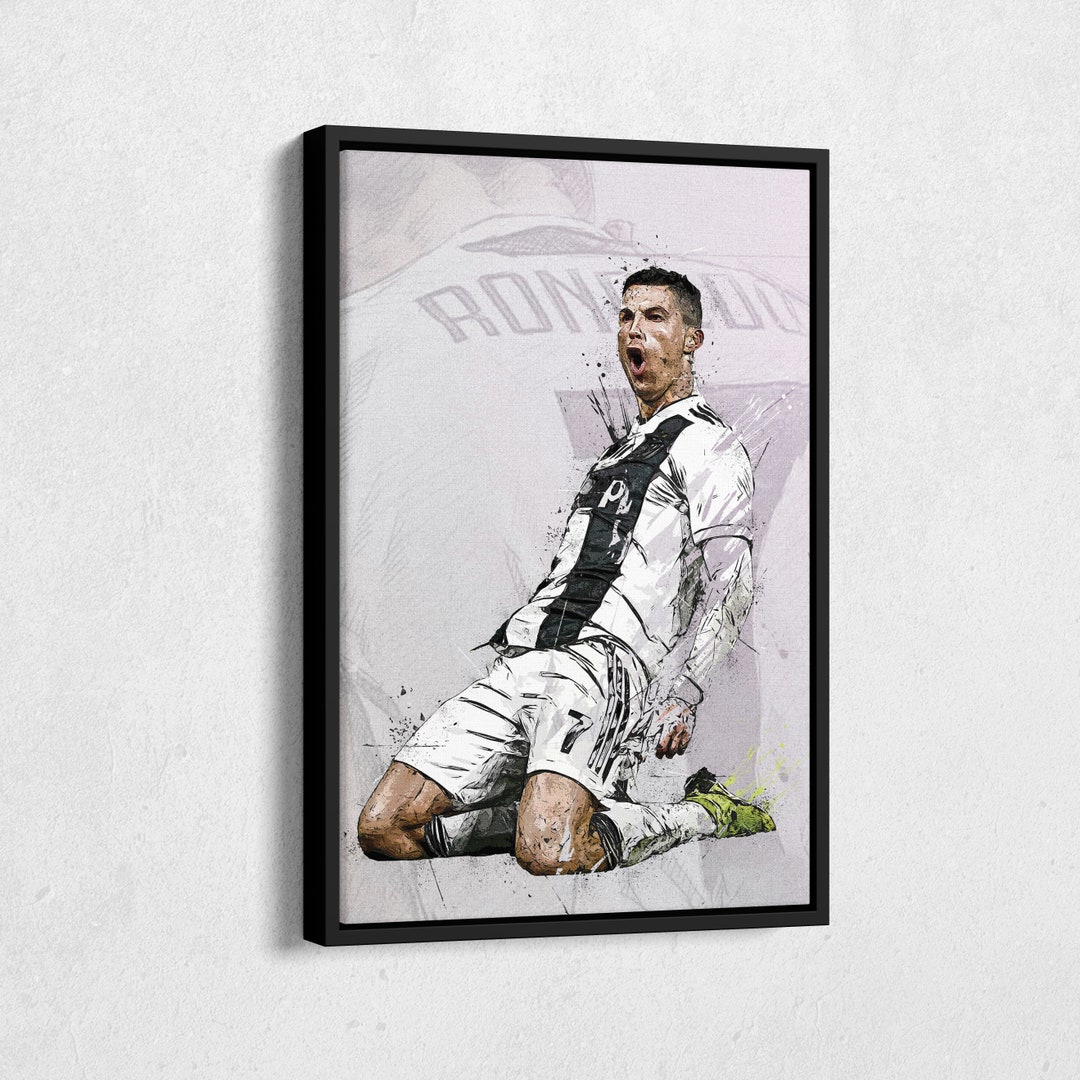 Cristiano Ronaldo Poster Celebration Soccer Player Juventus Hand Made ...